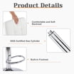 Gymax Set of 2 Adjustable Round Leather Seat Hydraulic Swivel Bar Stool ...