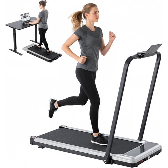 LIFERECORD Walking Pad Under Desk Treadmill - 1.75HP Ultra Quiet ...