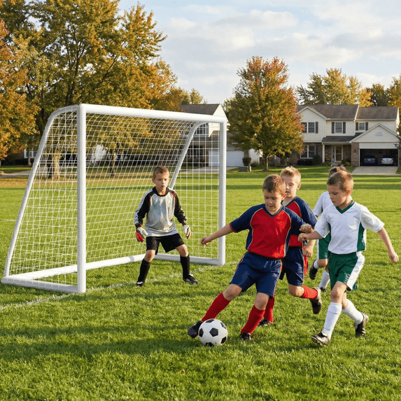 LIFERUN 10 x 6.5ft Soccer Goal Net for Backyard, with Carry Bag, UPVC ...