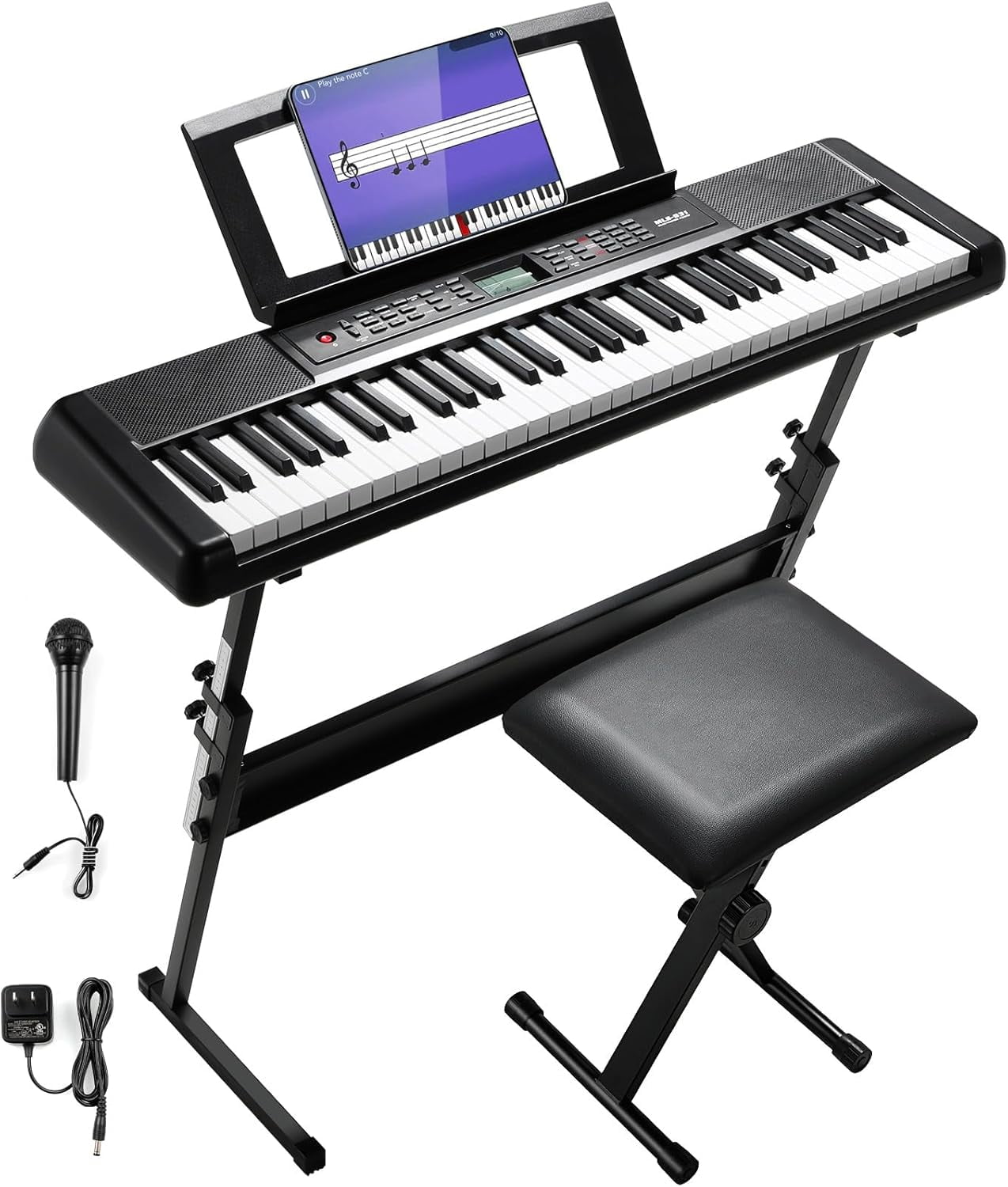 LIFERUN 61 Key Piano Keyboard, Electric Keyboard Piano Kit with Stand ...