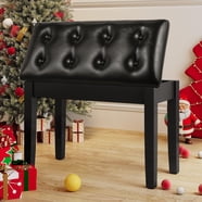Donner Duet Piano Bench with Storage, Solid Wooden Keyboard Chair, High ...