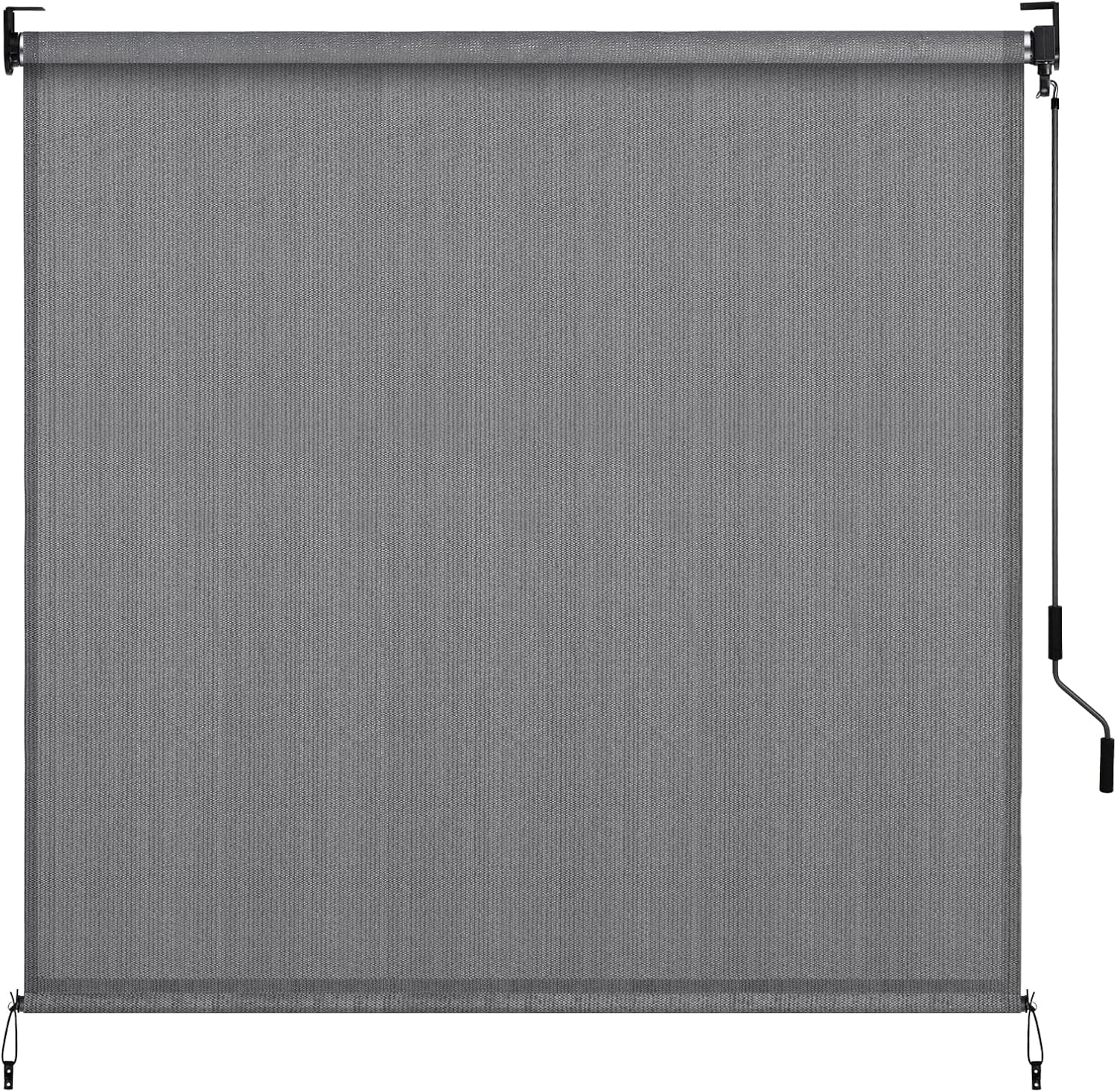 LIFERUN Outdoor Roller Sun Shade 8' W x 8' H, HDPE Shade Cloth for ...