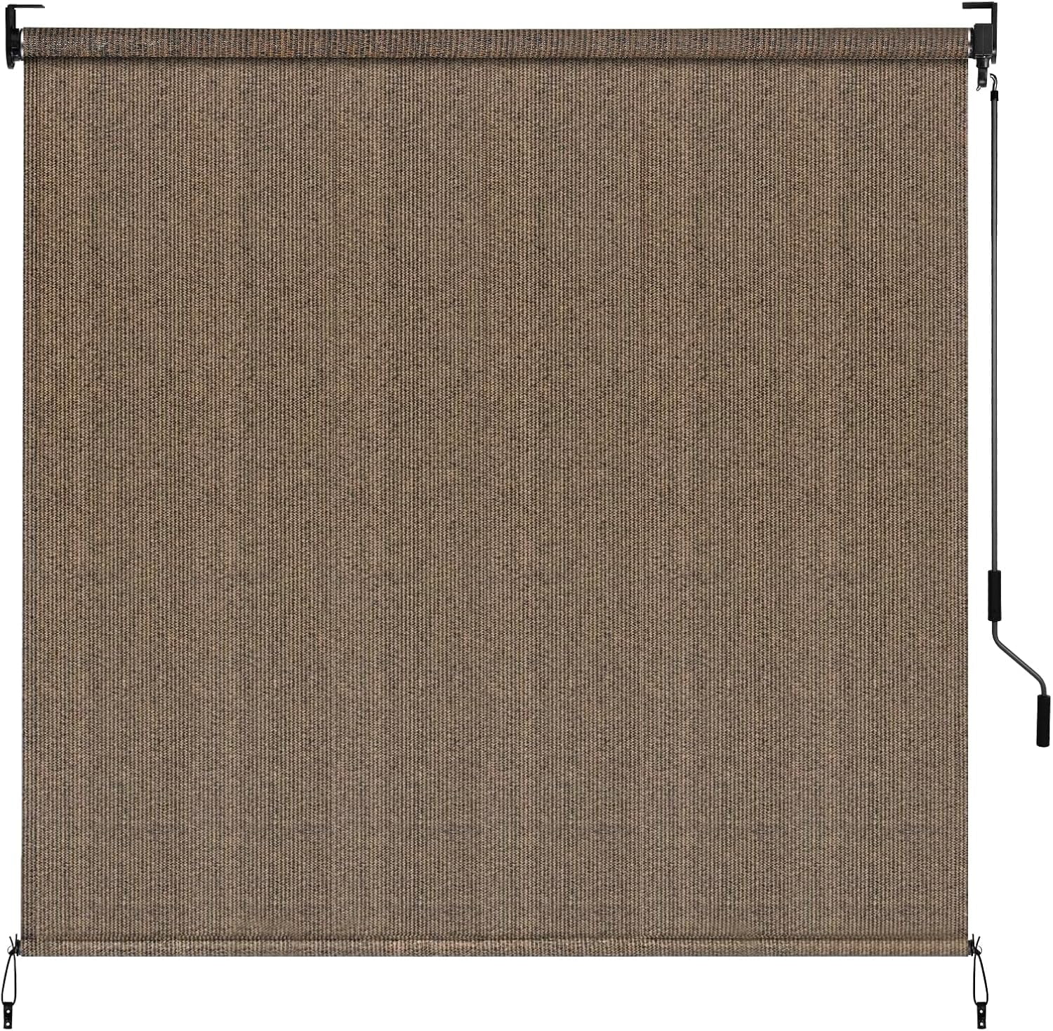 LIFERUN Outdoor Roller Sun Shade 8' W x 8' H, HDPE Shade Cloth for ...