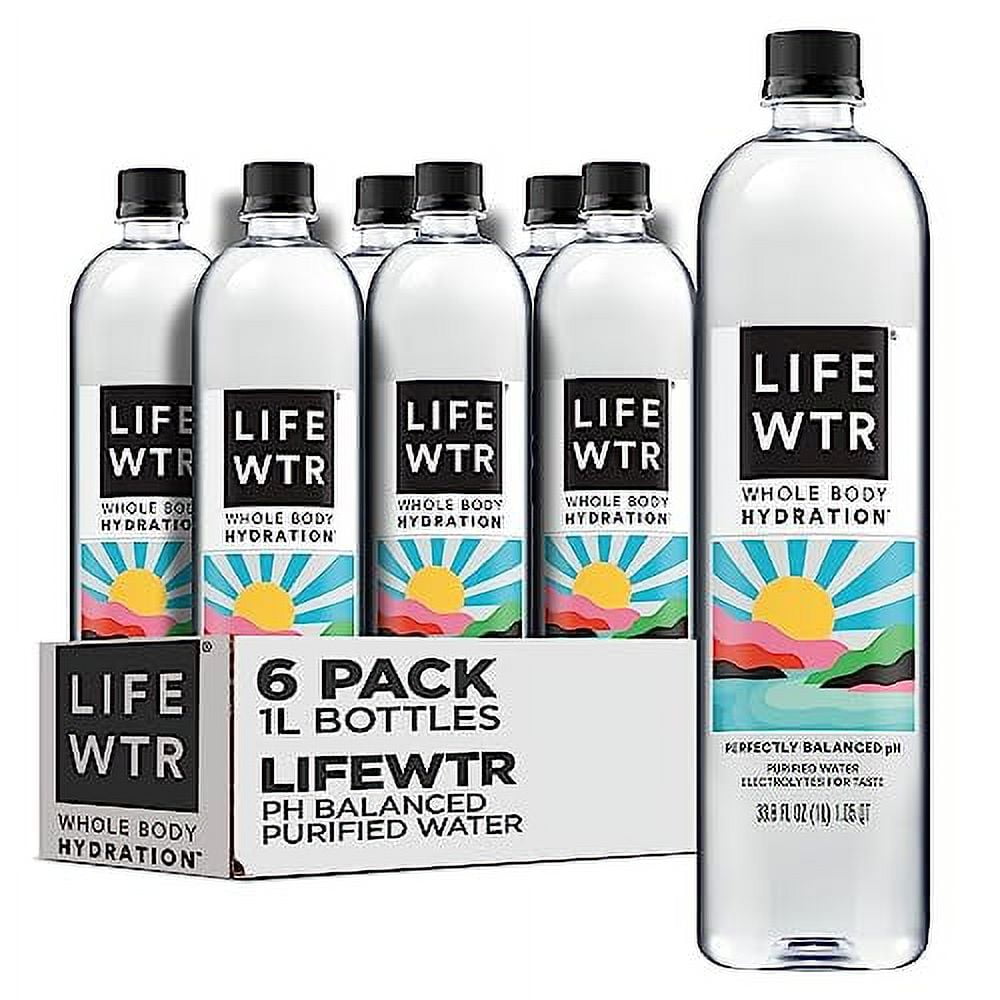 LIFEWTR Premium Purified Water, pH Balanced, Electrolytes, Recycled ...