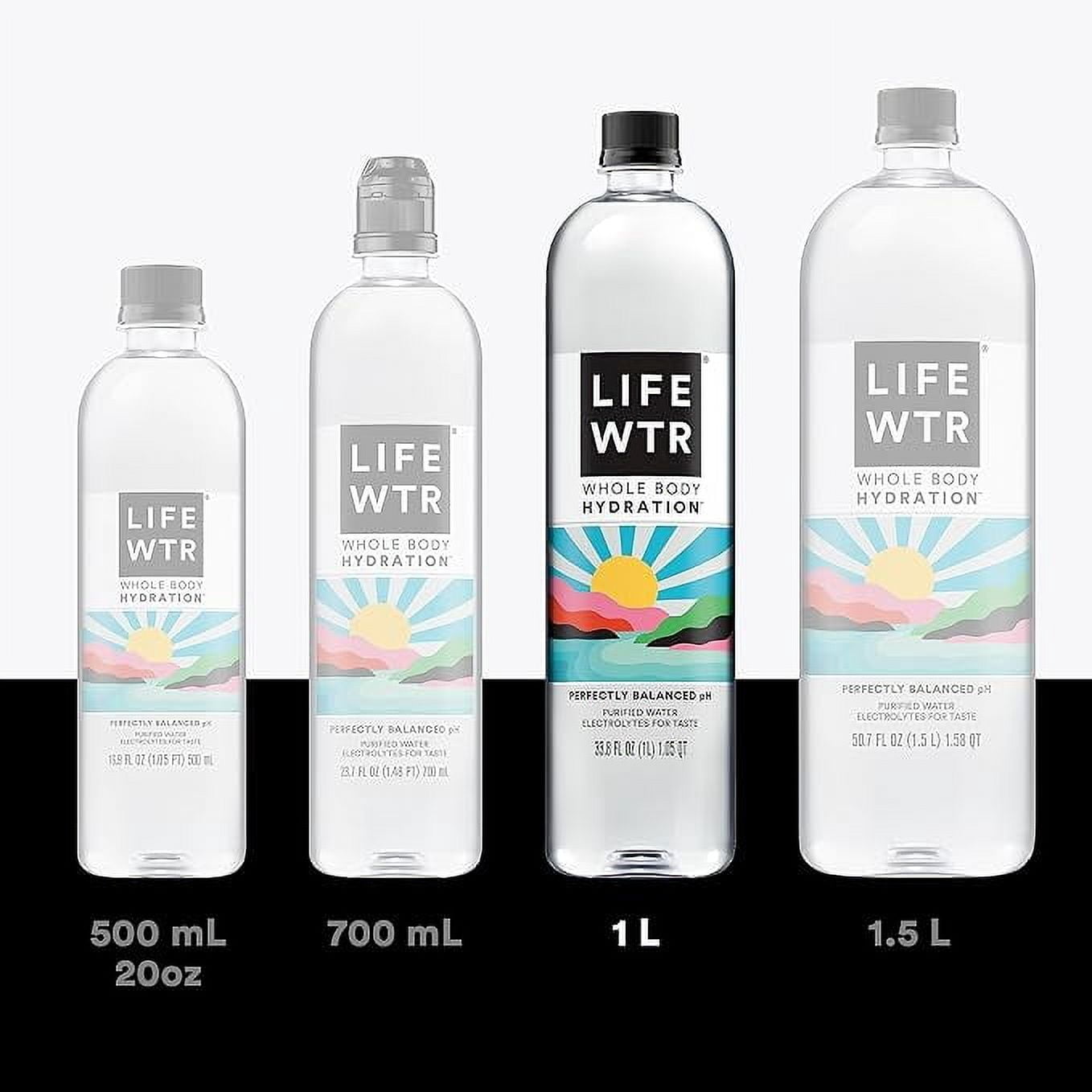 LIFEWTR Premium Purified Water, pH Balanced with Electrolytes, 100% ...
