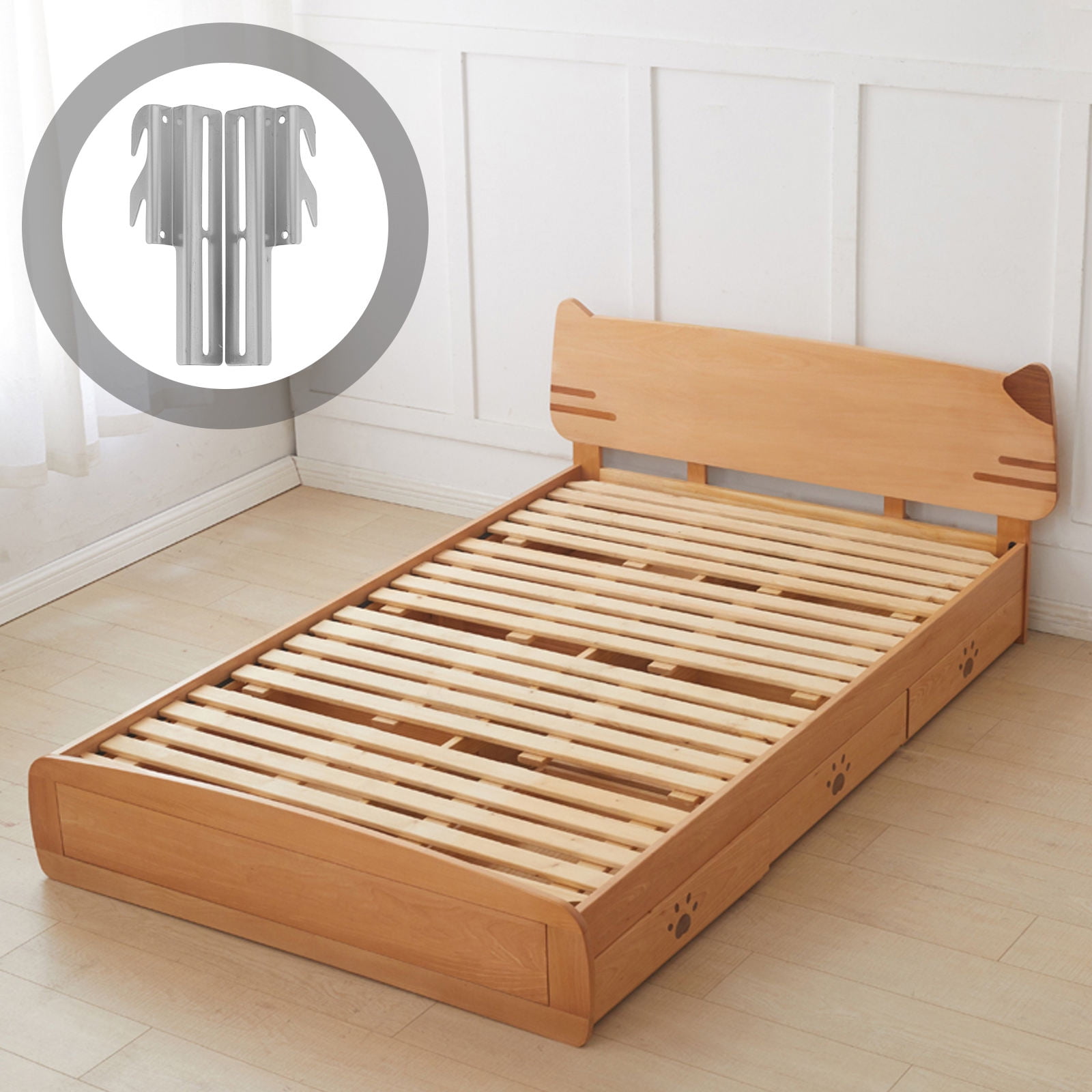 LIFKOME 1 Pairs Bed Frame Conversion Brackets Bolt On To Hook On ...