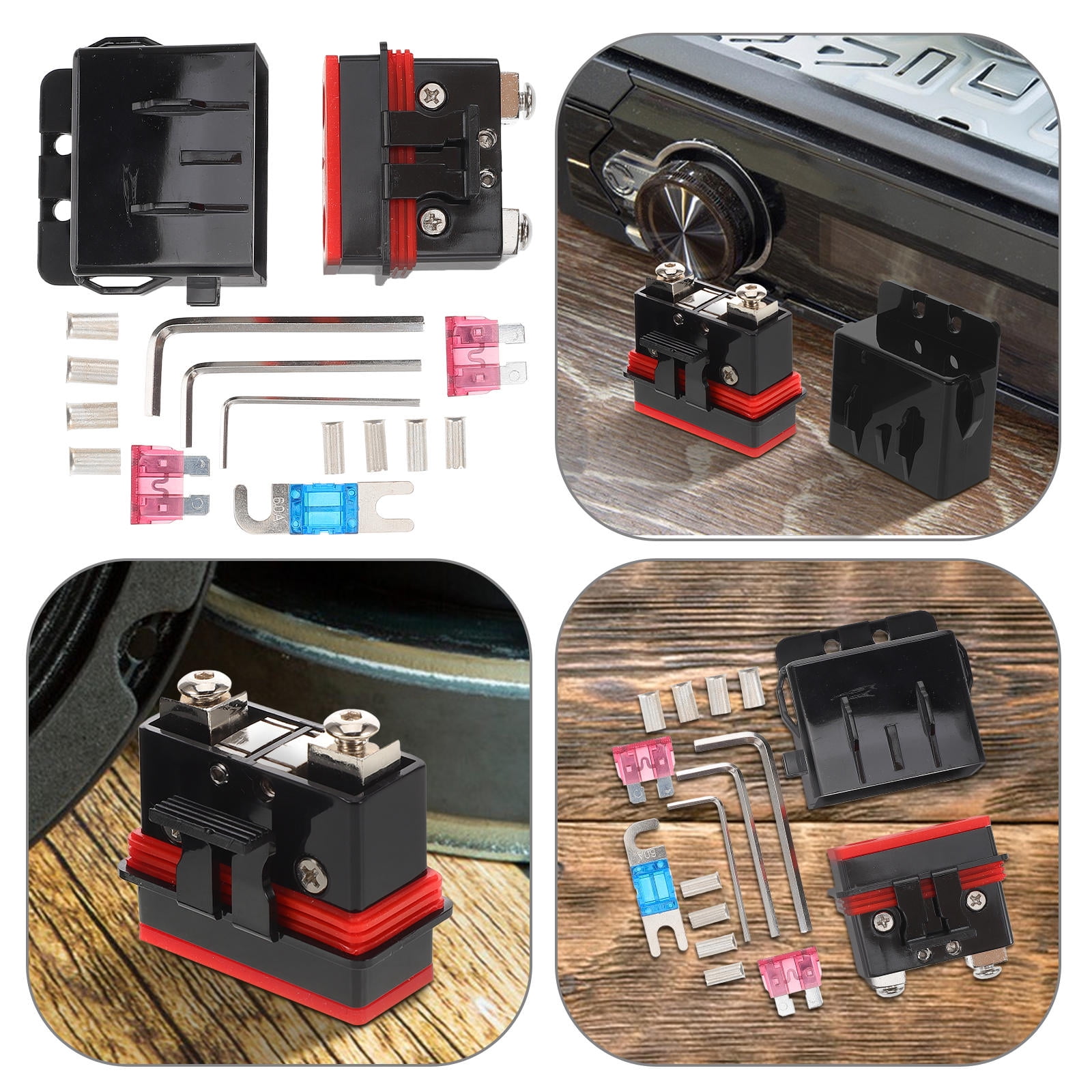 LIFKOME 1 Set of Automotive Audio Fuse Holder Amplifier Fuse Holder ...