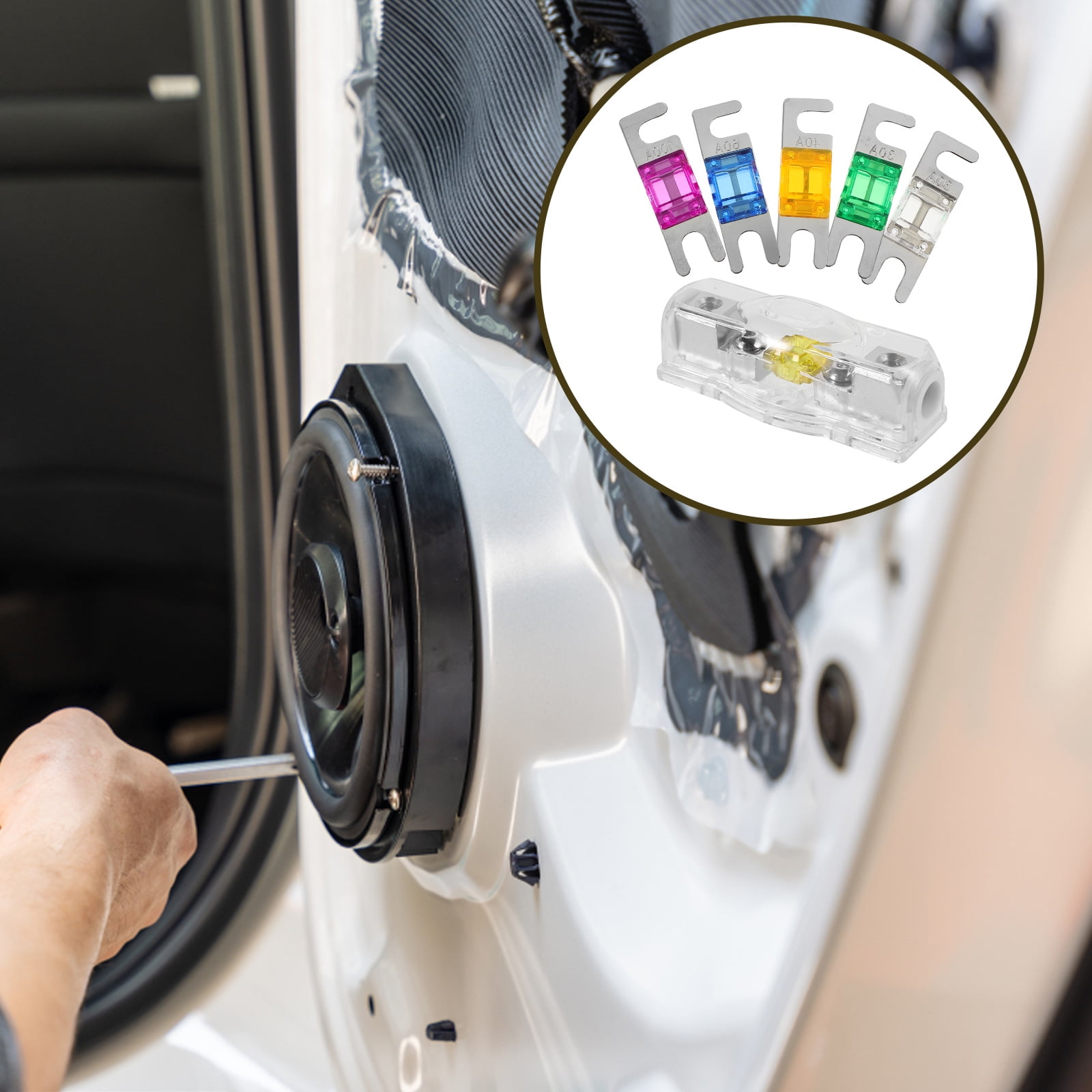 LIFKOME 1 Set Automotive Fuse Holder and Fuses For Car Audio Automotive Fuse Box Ensures Stable ...