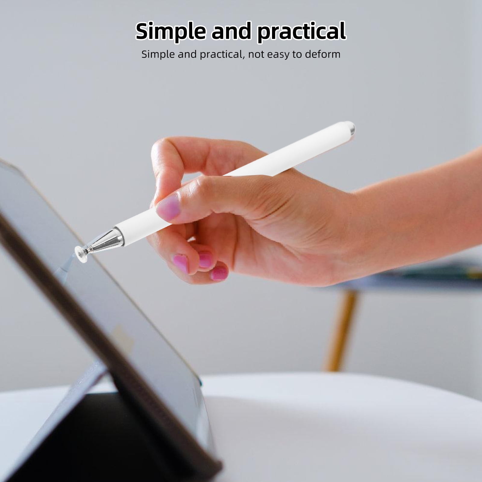 LIFKOME 1 Set Capacitive Pen for Touchscreen Devices White Silicone and ...