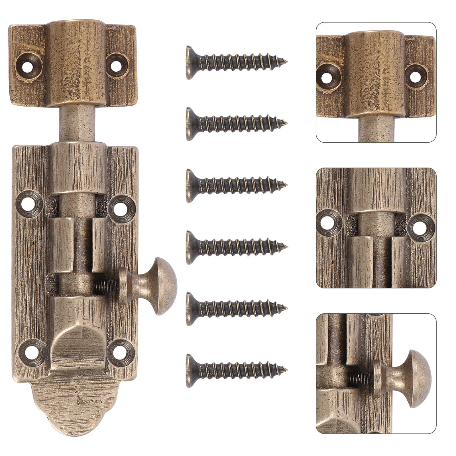LIFKOME 1 Set Gate Bolt Lock in Brass with a Aesthetic - Walmart.com