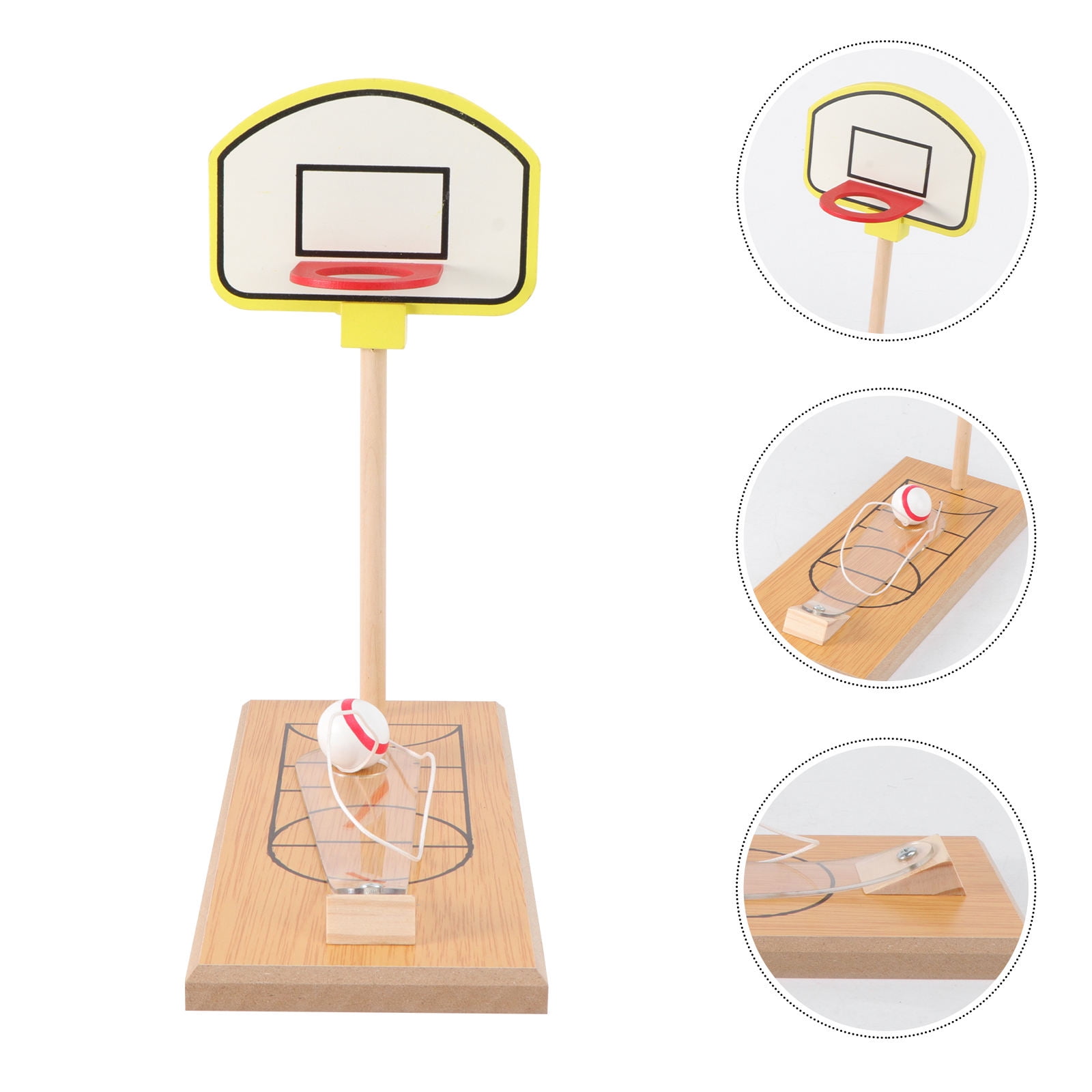 LIFKOME 1 Set Miniature Basketball Game Toy Wooden Plastic Material For ...