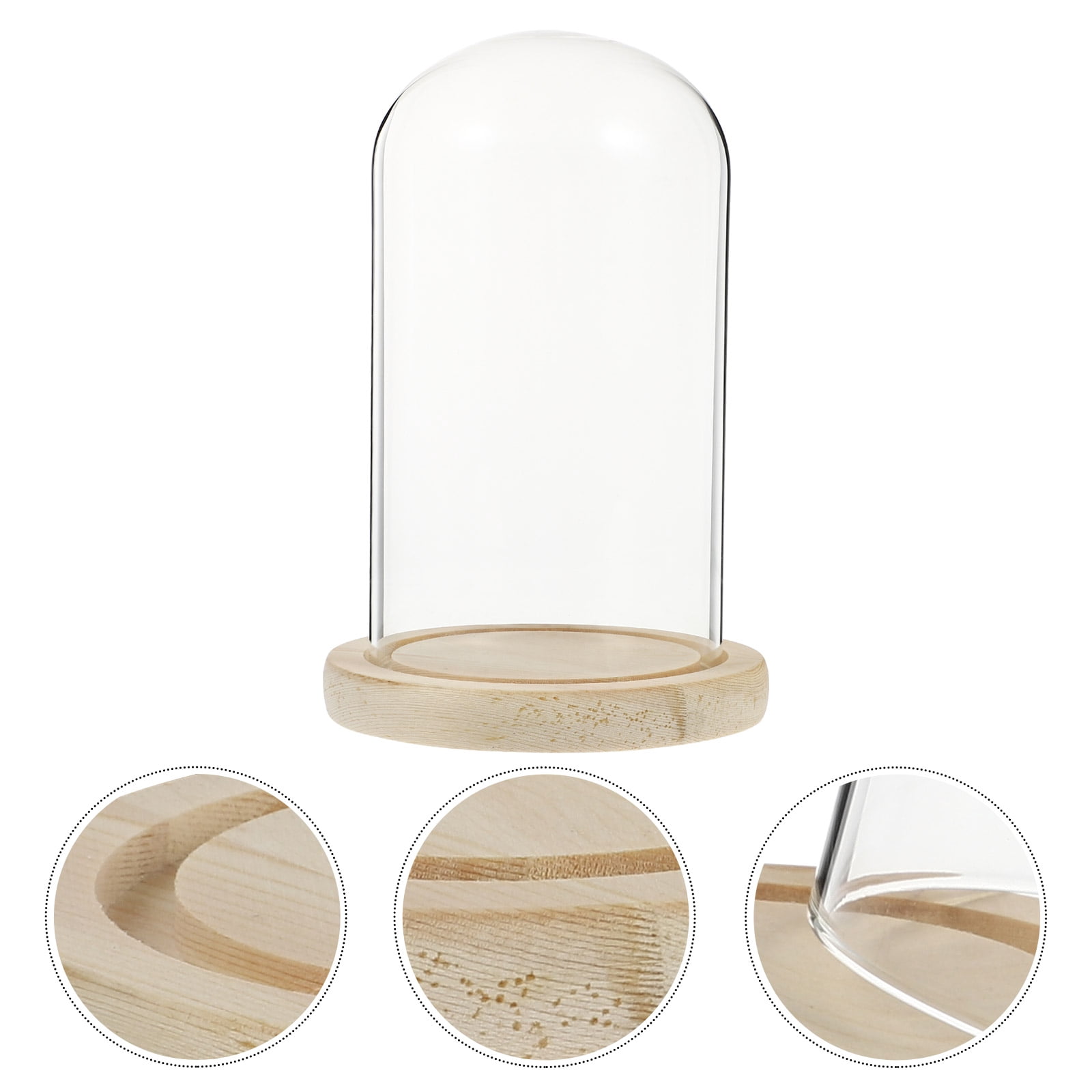 LIFKOME 1 Set Portable Glass Cloche for Plants and Collectibles 11.4x5 ...