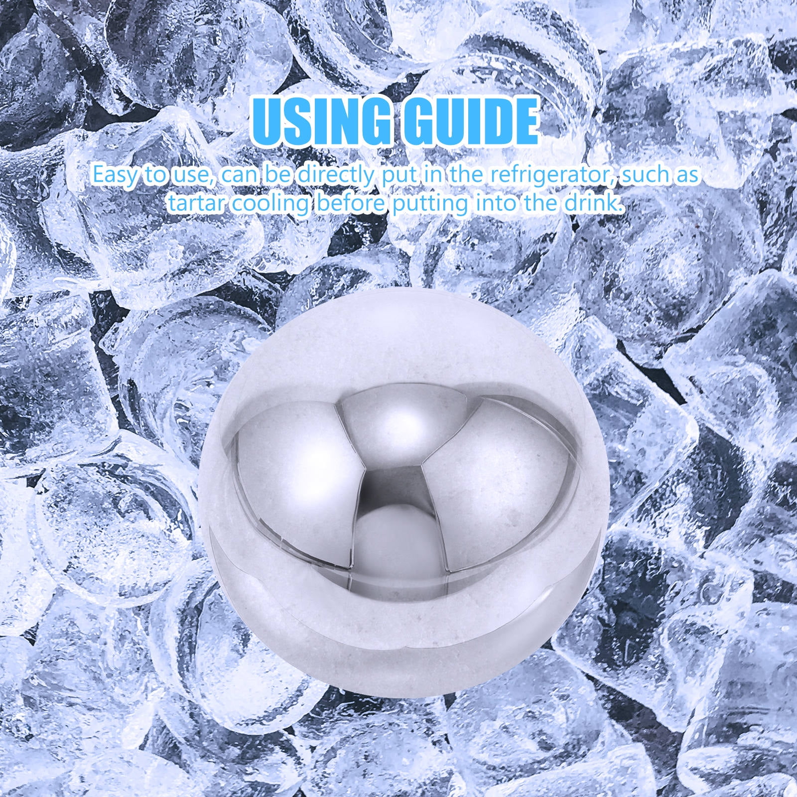 LIFKOME 1 Set Stainless Round Cooling Balls Ice Beverages Balls ...