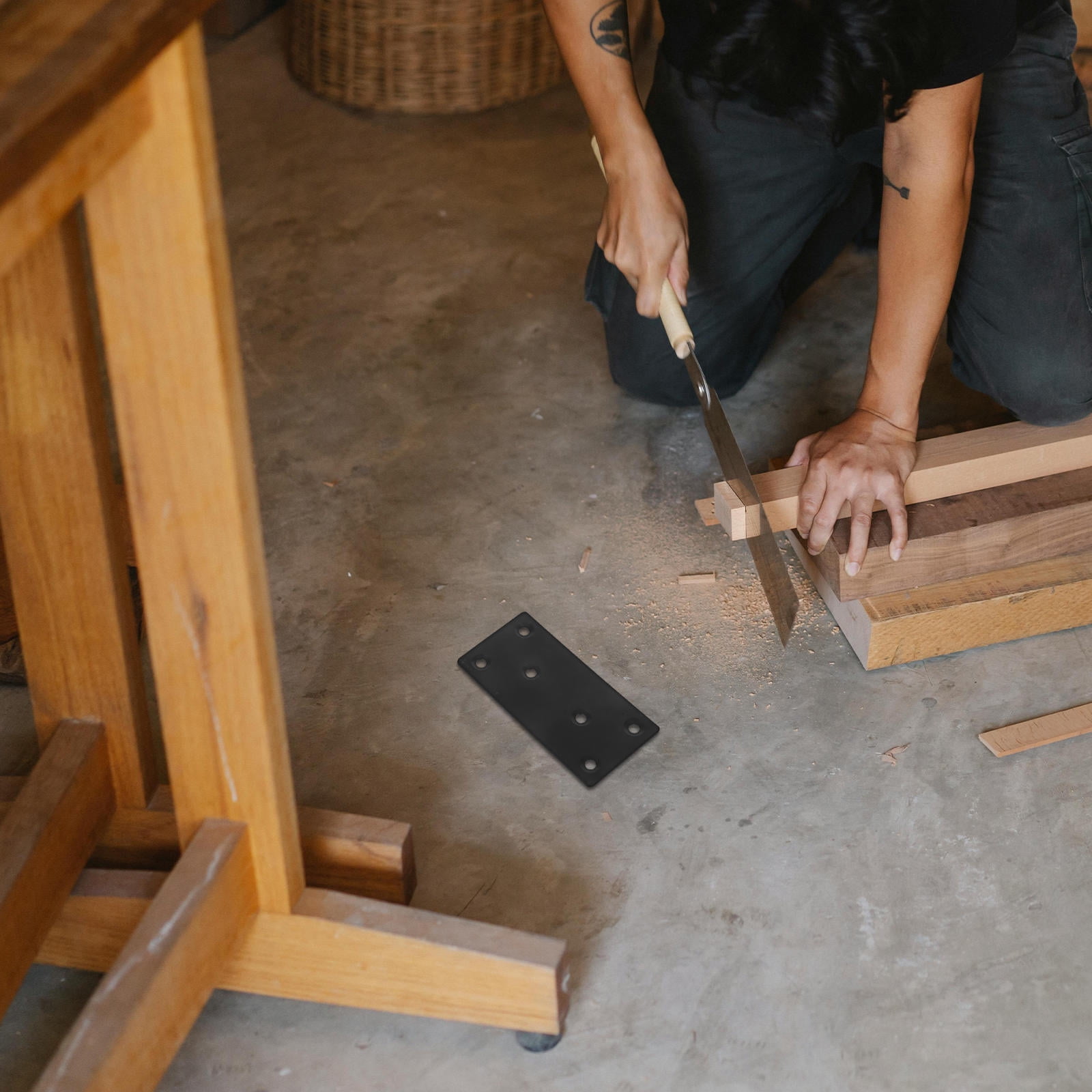 LIFKOME 1 Set Stainless Steel Flat Plate Connectors for Wood Furniture ...