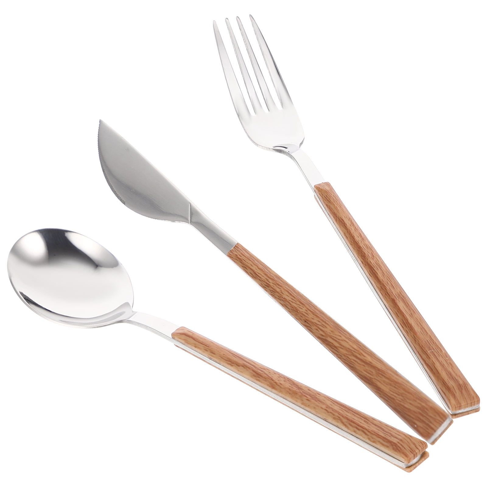 LIFKOME 1 Set of Stainless Steel Fork Spoon Tableware Kit Handle Fork ...