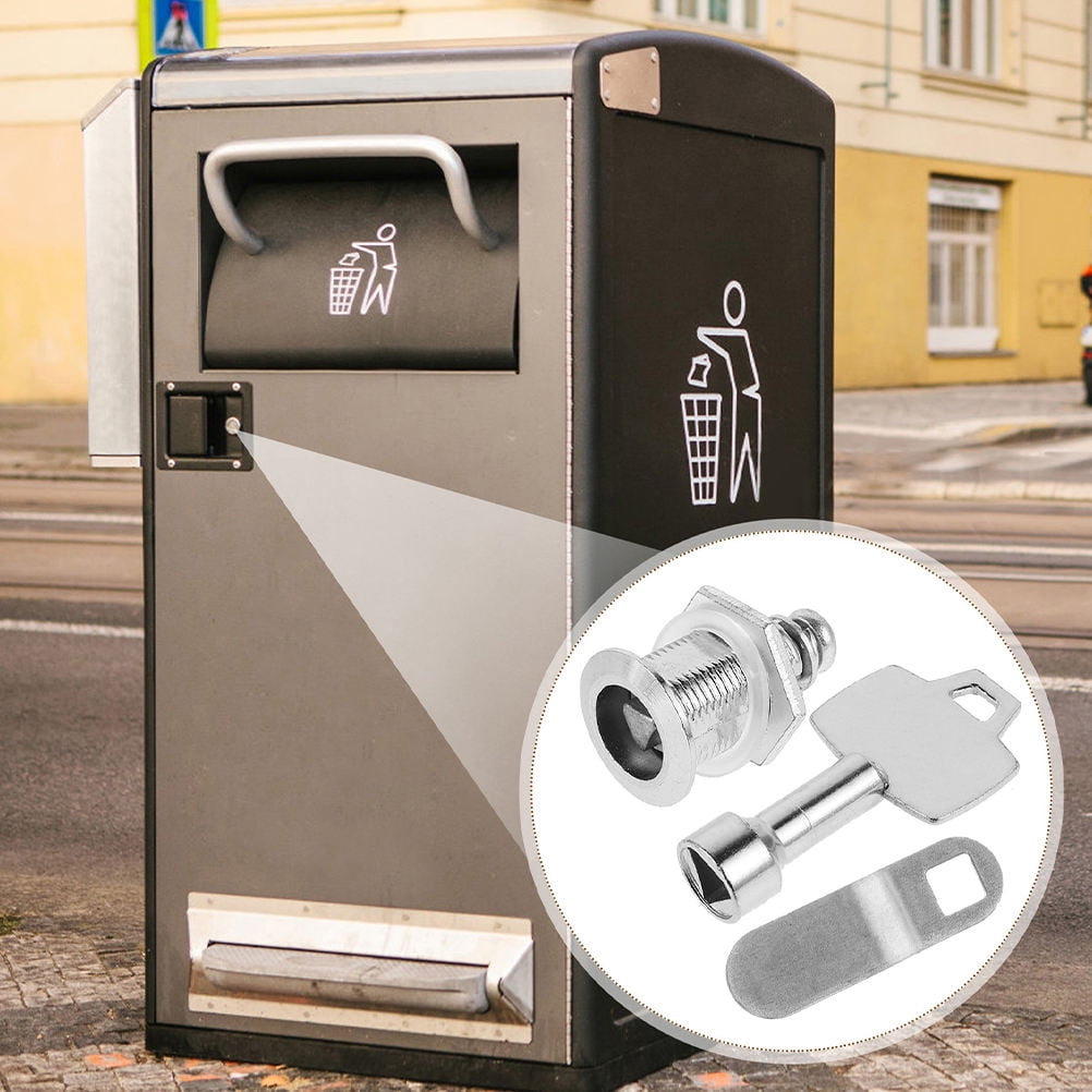 LIFKOME 1 Set of Triangle lock Outdoor Peel Box Lock Trash Can Lock ...