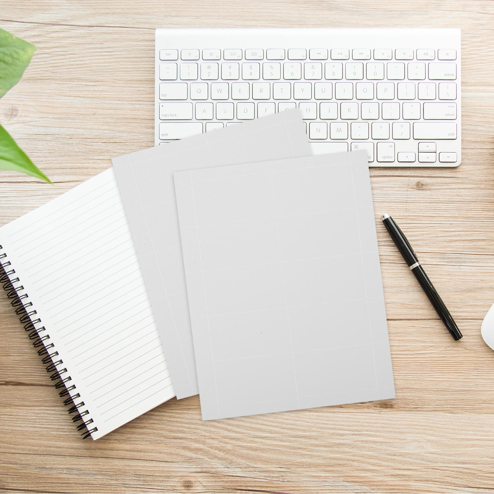 LIFKOME 10 Sheets Blank Business Card Paper Printable Name Cards White ...