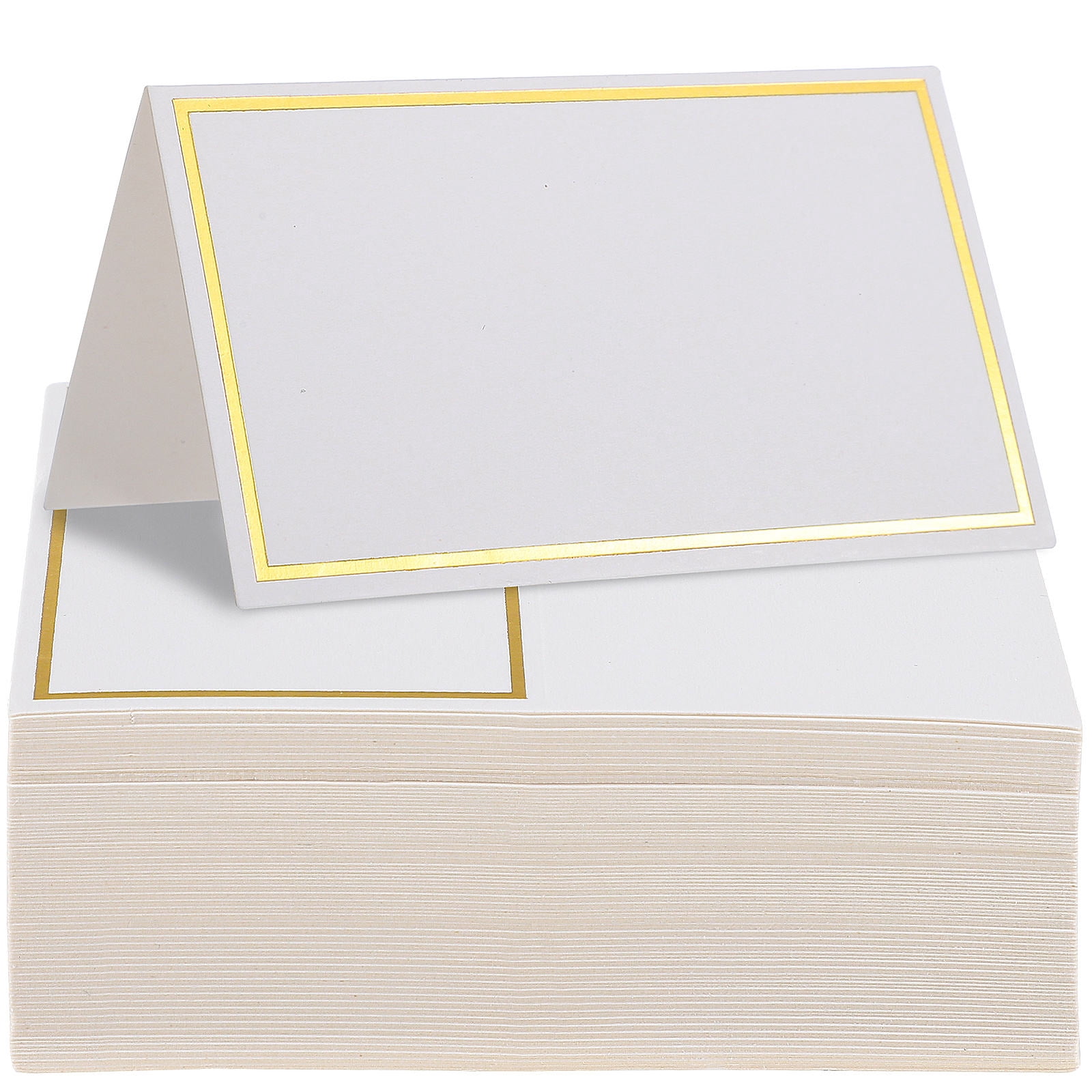 LIFKOME 100Pcs Table Place Cards Folded Design with Rectangular Frame ...