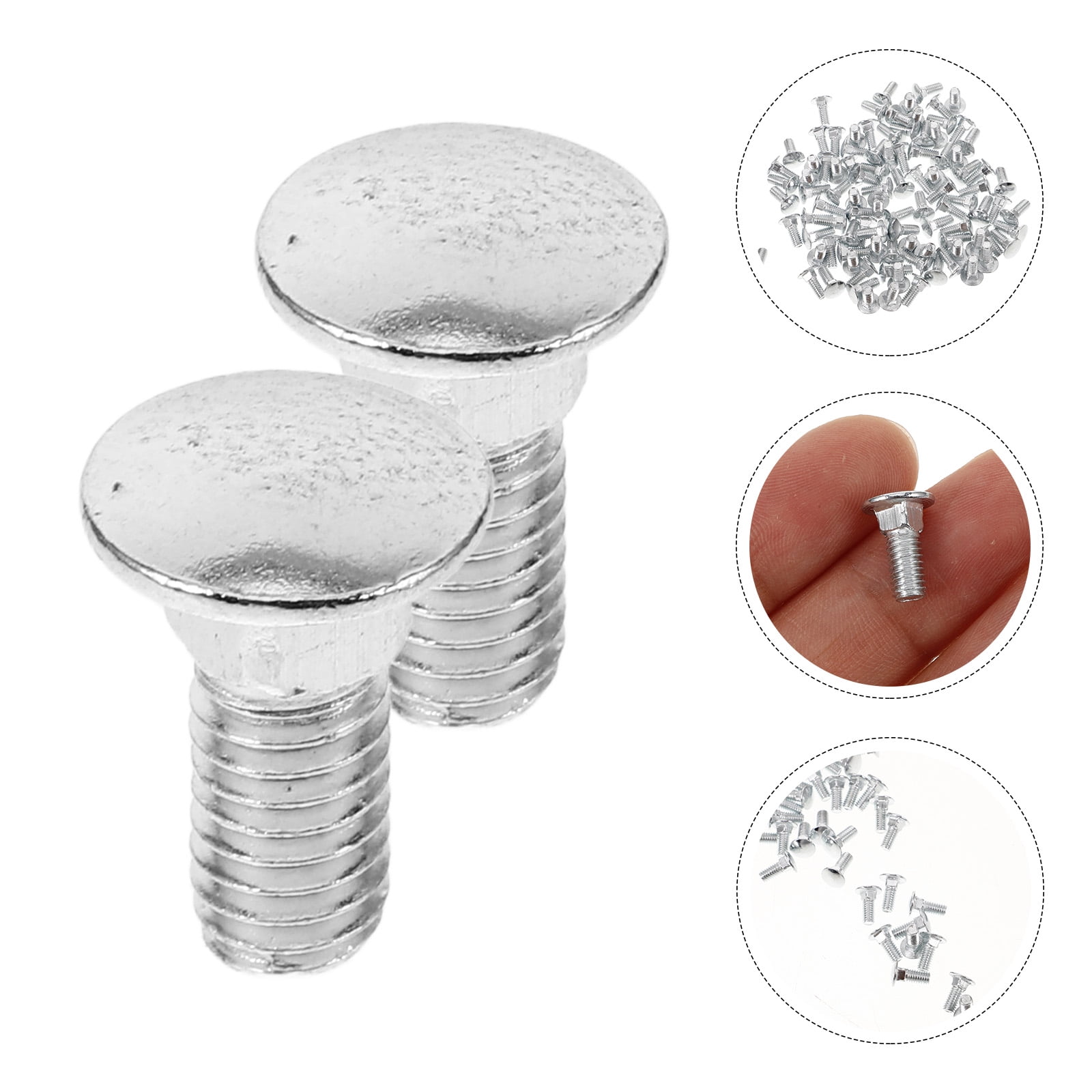 LIFKOME 100pcs Carriage Bolts Round Head Screws Bolt Fully Threaded ...