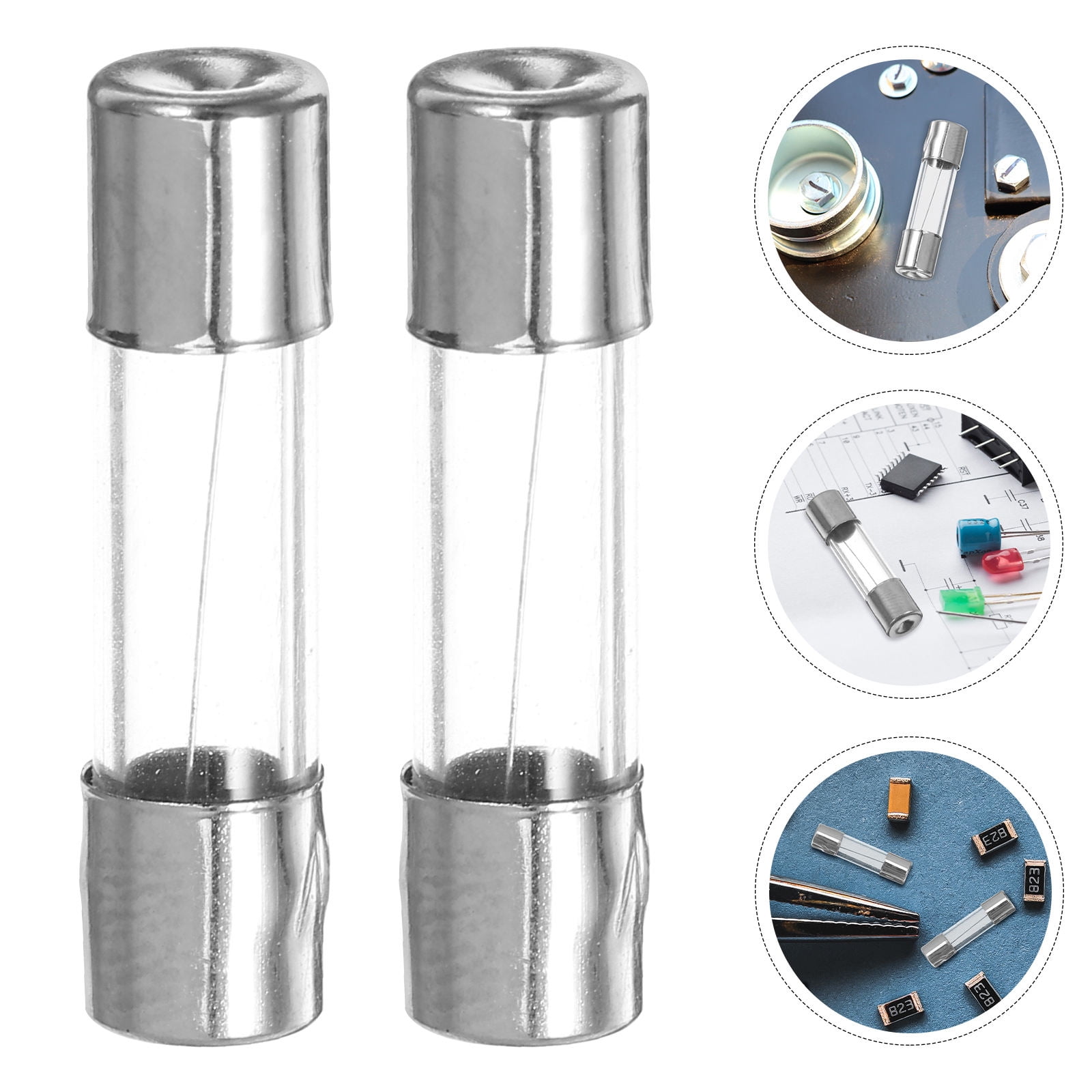 LIFKOME 100pcs Glass Tube Fuses Kit Car Fuse Kit Clear Glass Fuse Versatile Glass Tube Fuses Set ...