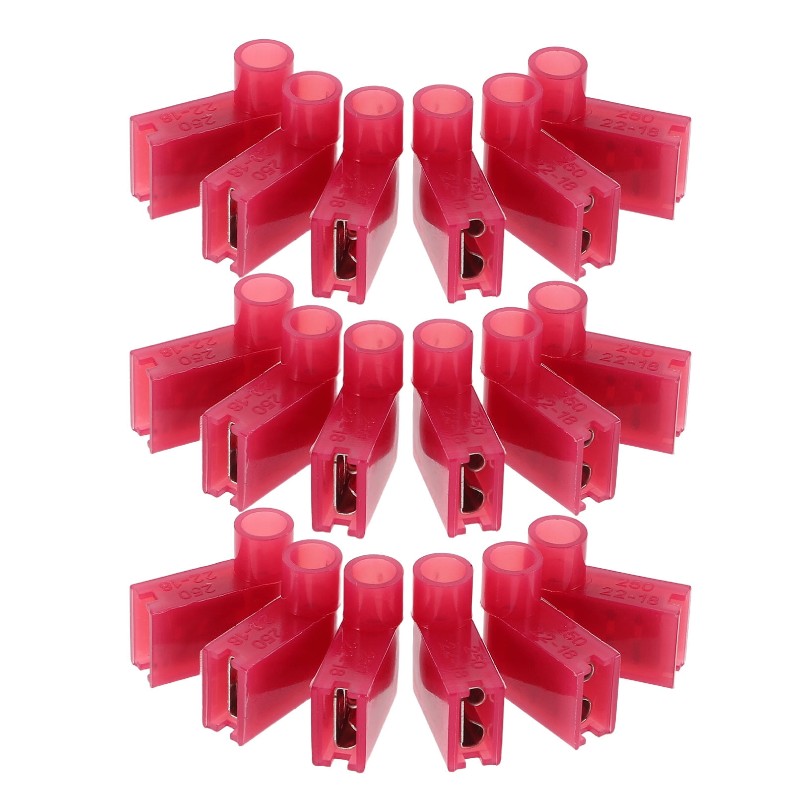 LIFKOME 100pcs Plastic Flag Crimp Terminal Connector Sleeves Disconnect ...