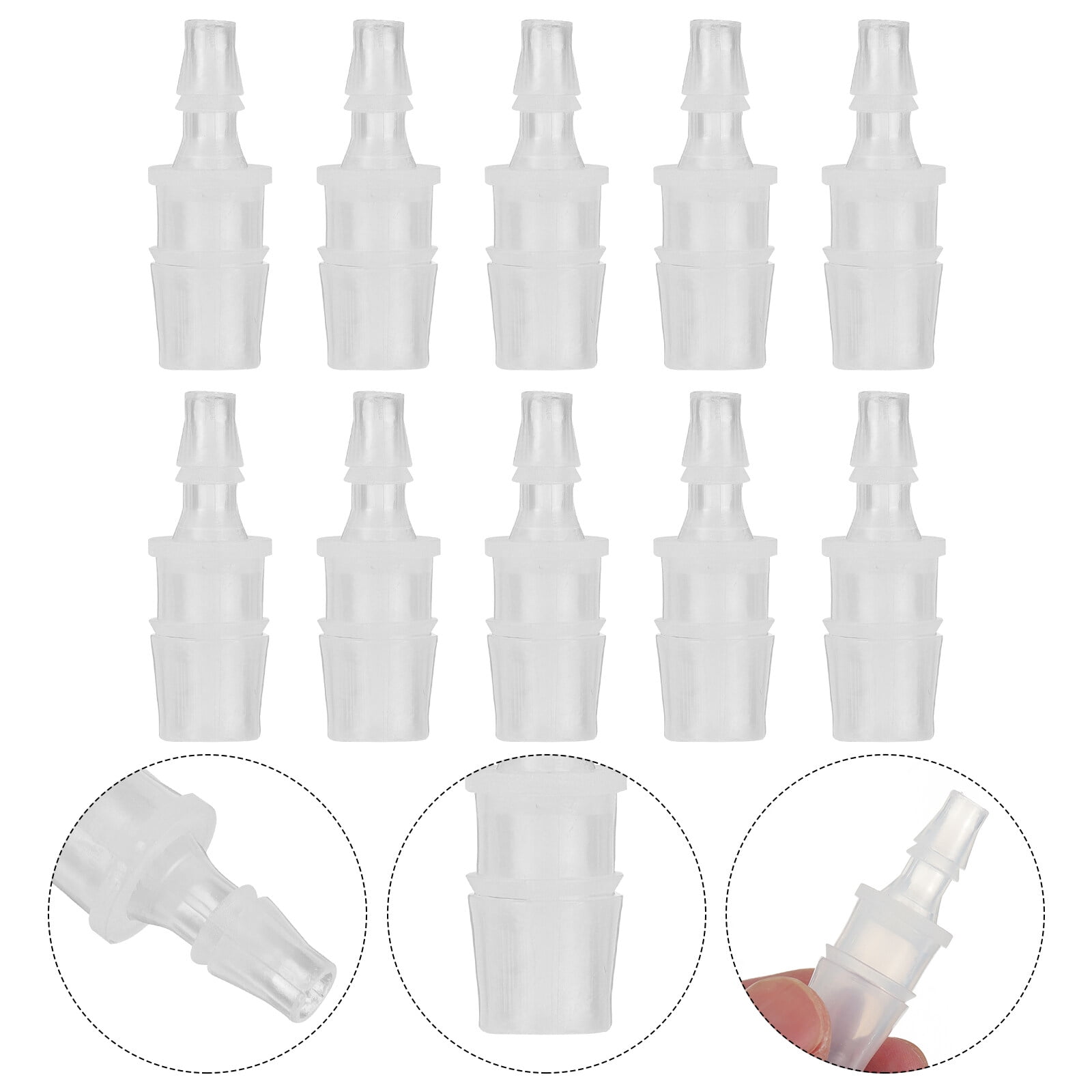 LIFKOME Plastic Hose Connector Joint Splicer Transparent 10Pcs 4.4X1 ...