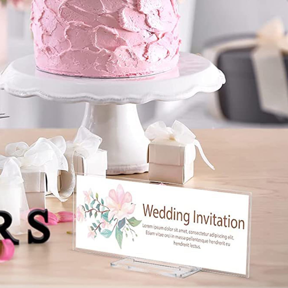 LIFKOME 10Pcs Party Name Cards Acrylic Signs Transparent Square Simple ...