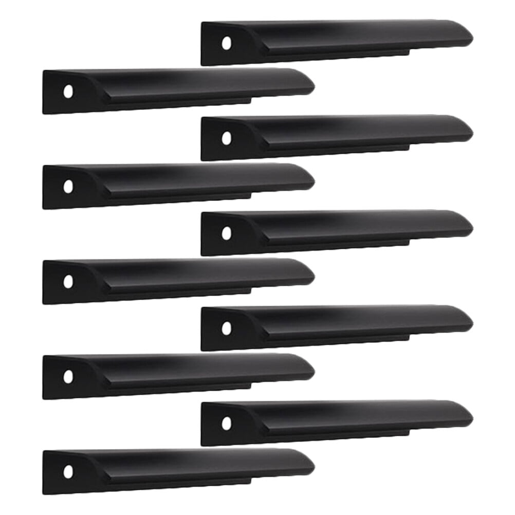LIFKOME 10Set Black Aluminum Curved Arc-shaped Handle for Closet Door ...