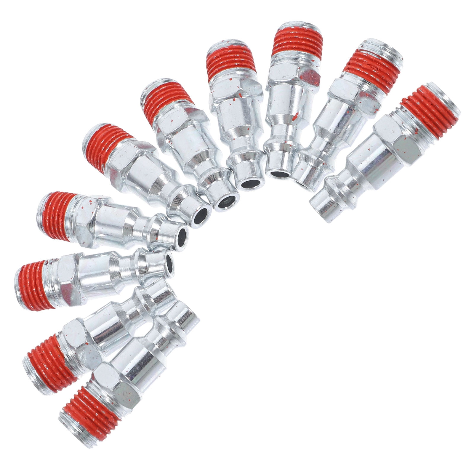 LIFKOME 10pcs 1/4" Npt Male Threaded Connector Industrial Plug Fittings ...