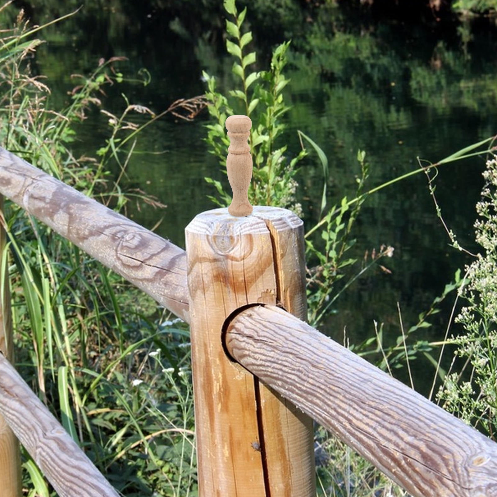 LIFKOME 10pcs Unfinished Wooden Baluster Spindles for Home Decor Craft ...