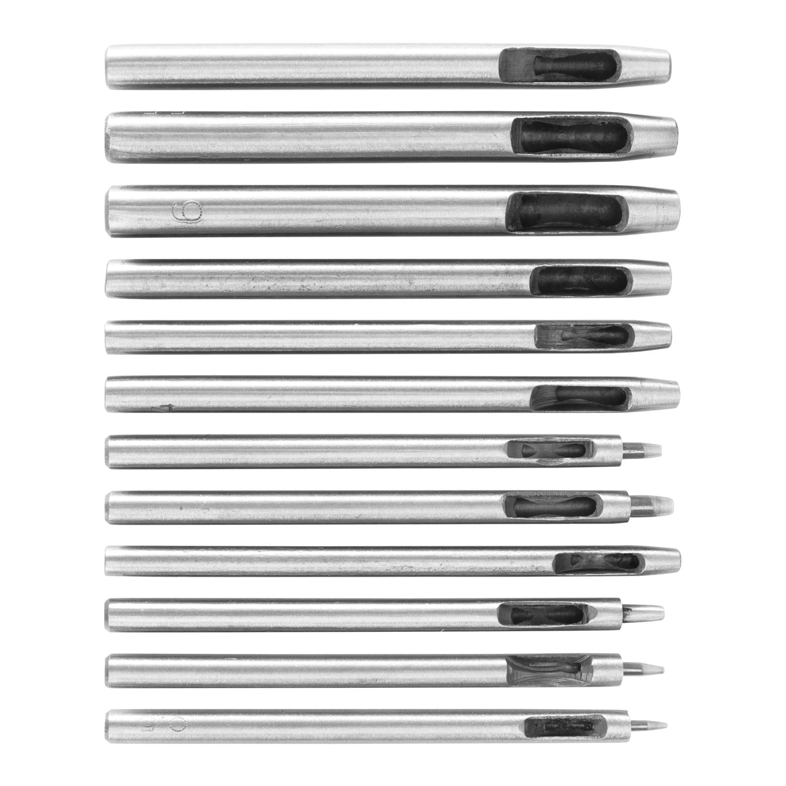 LIFKOME 12Pcs Silver Hole Punch for Leatherworking Tools Eyelet Punch ...