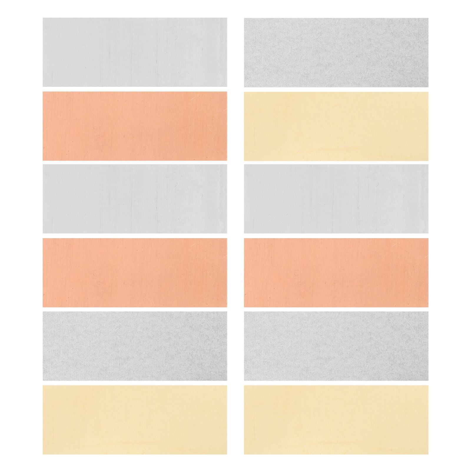 LIFKOME 12pcs Copper Sheeting Zinc Sheet Brass Sheet Iron Sheet For ...