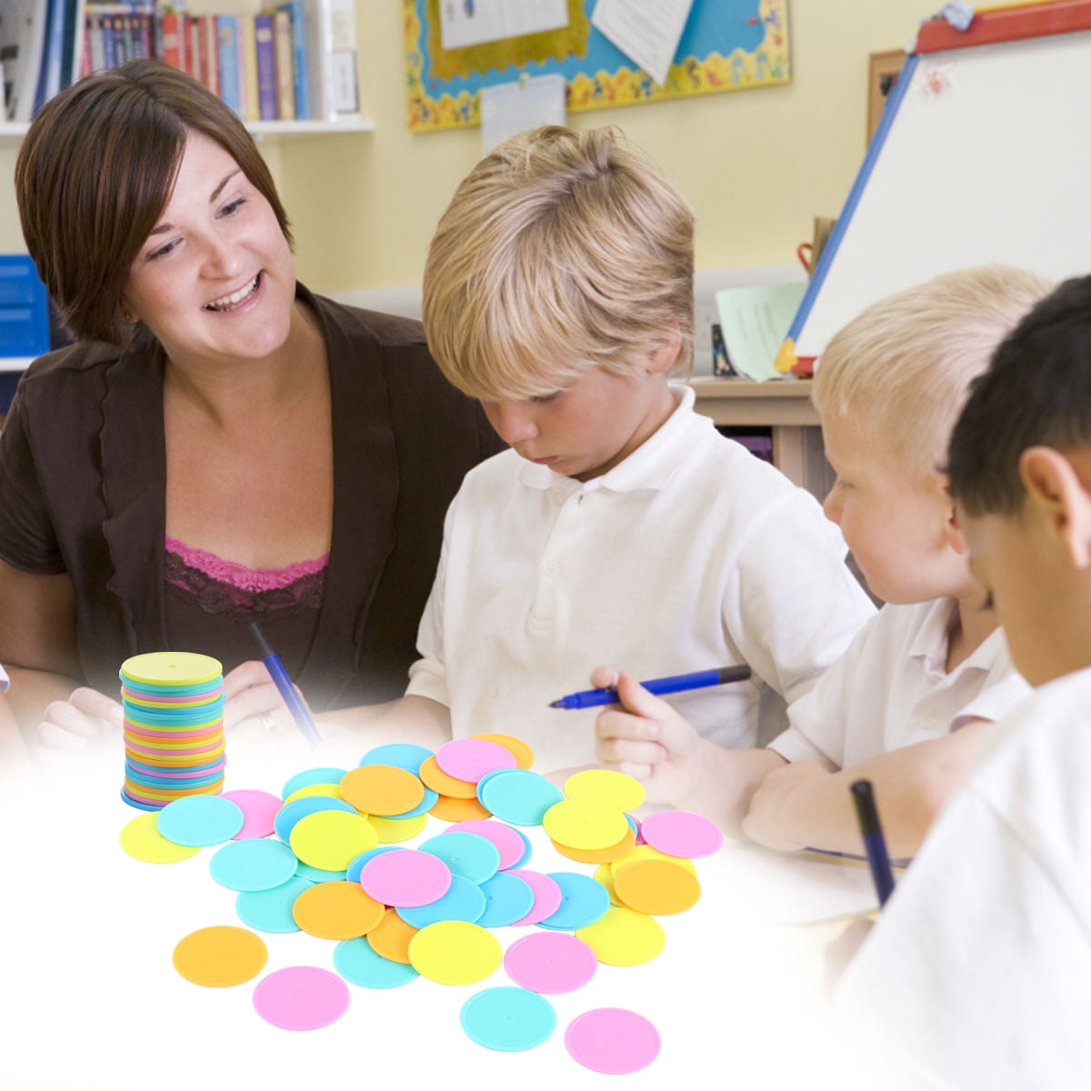 LIFKOME 150pcs 3 Sets Polystyrene Math Manipulatives Round Shape ...