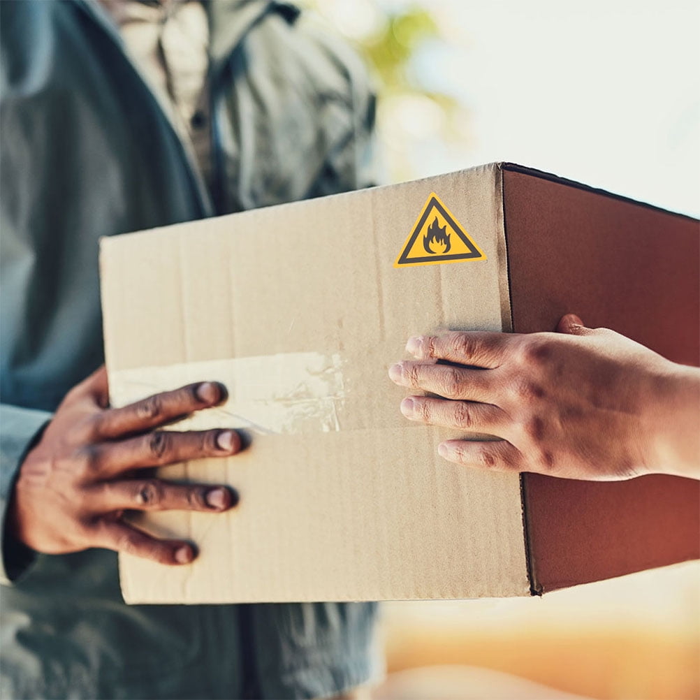 LIFKOME 15pcs Fire Caution Sign Adhesive Flame Sign Caution Hazard ...