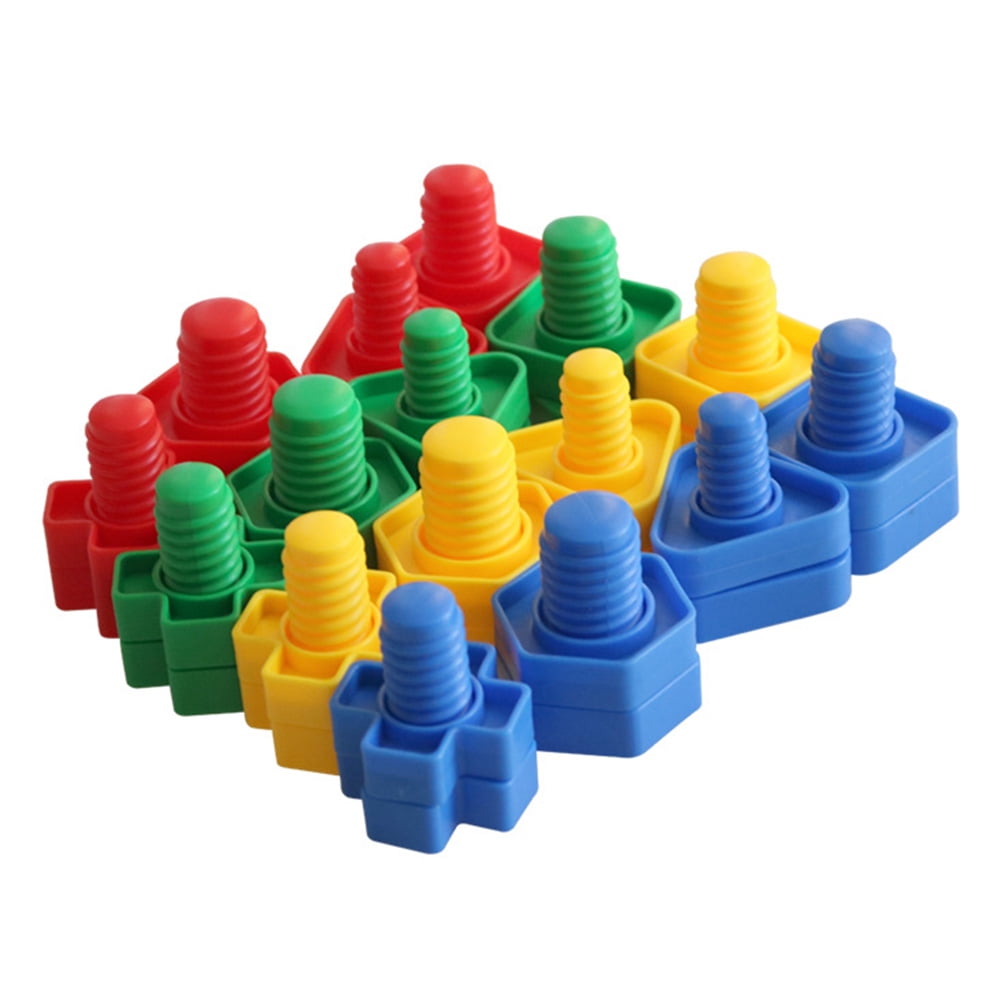 LIFKOME 16 Pairs Screw Plaything Assorted Color for Kids Learning Time ...