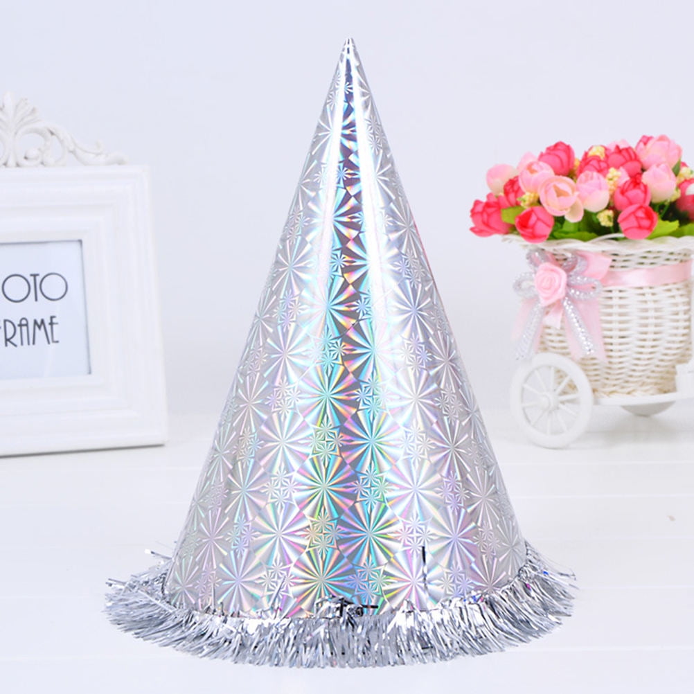 LIFKOME 18Pcs Cone Party Hats with Glittering Tassel Border for Kids ...