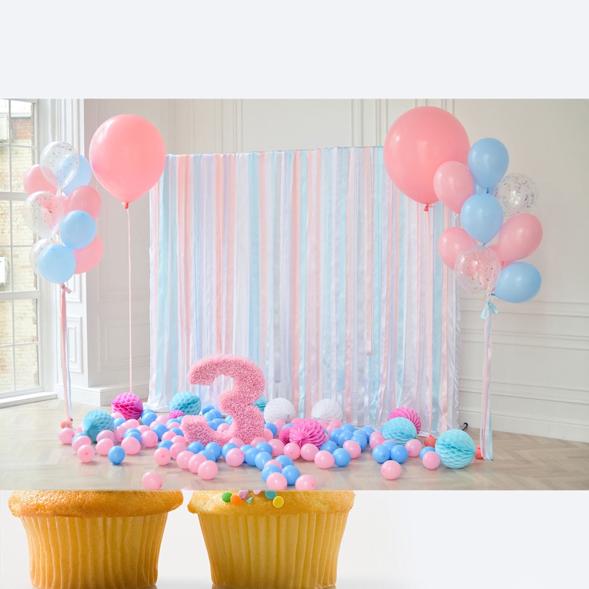 LIFKOME 1Pack Birthday Party Backdrop Multi-Colored 5x3ft Pictorial ...