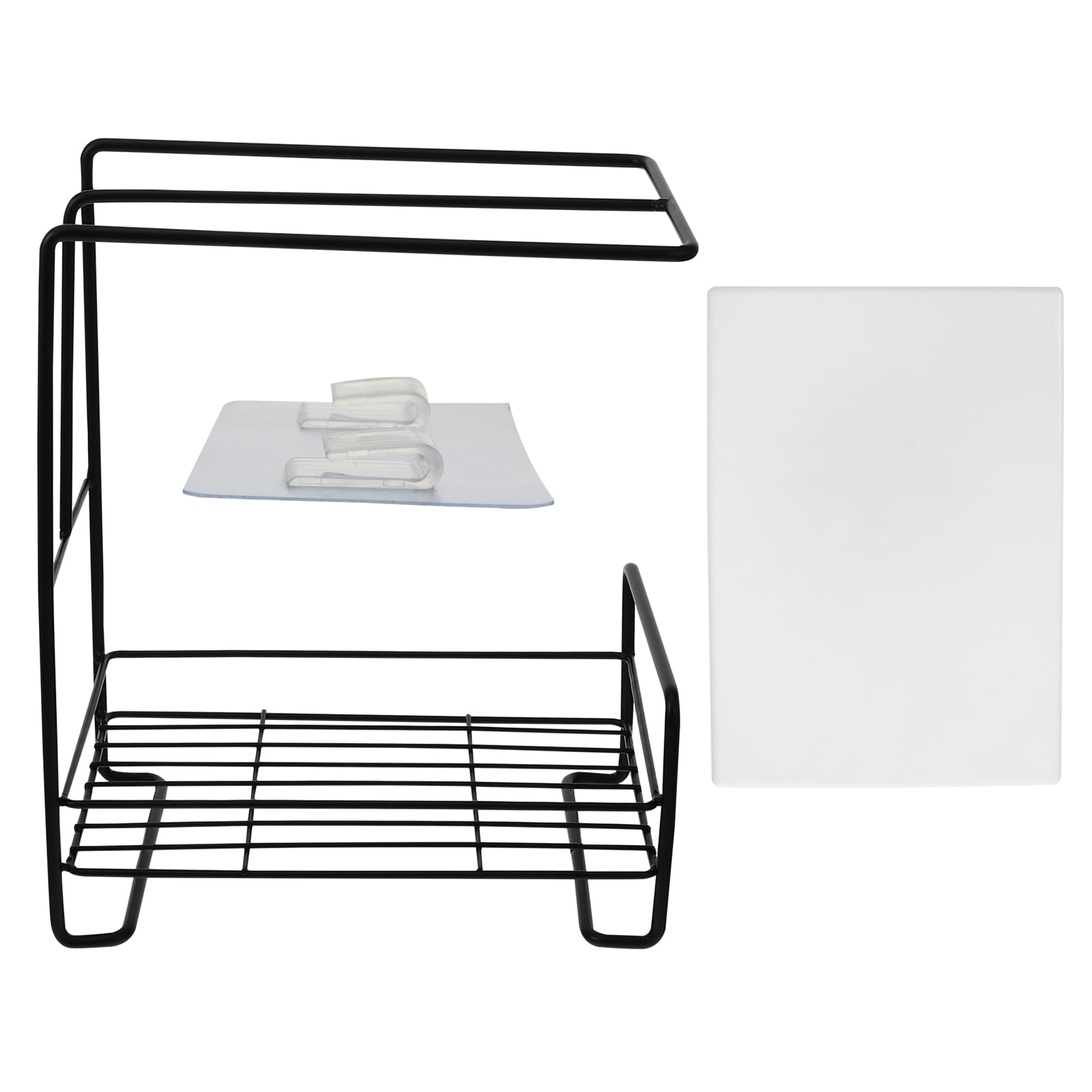 LIFKOME 1Pack Kitchen Sponge Rack Black Carbon Steel Storage Rack for ...