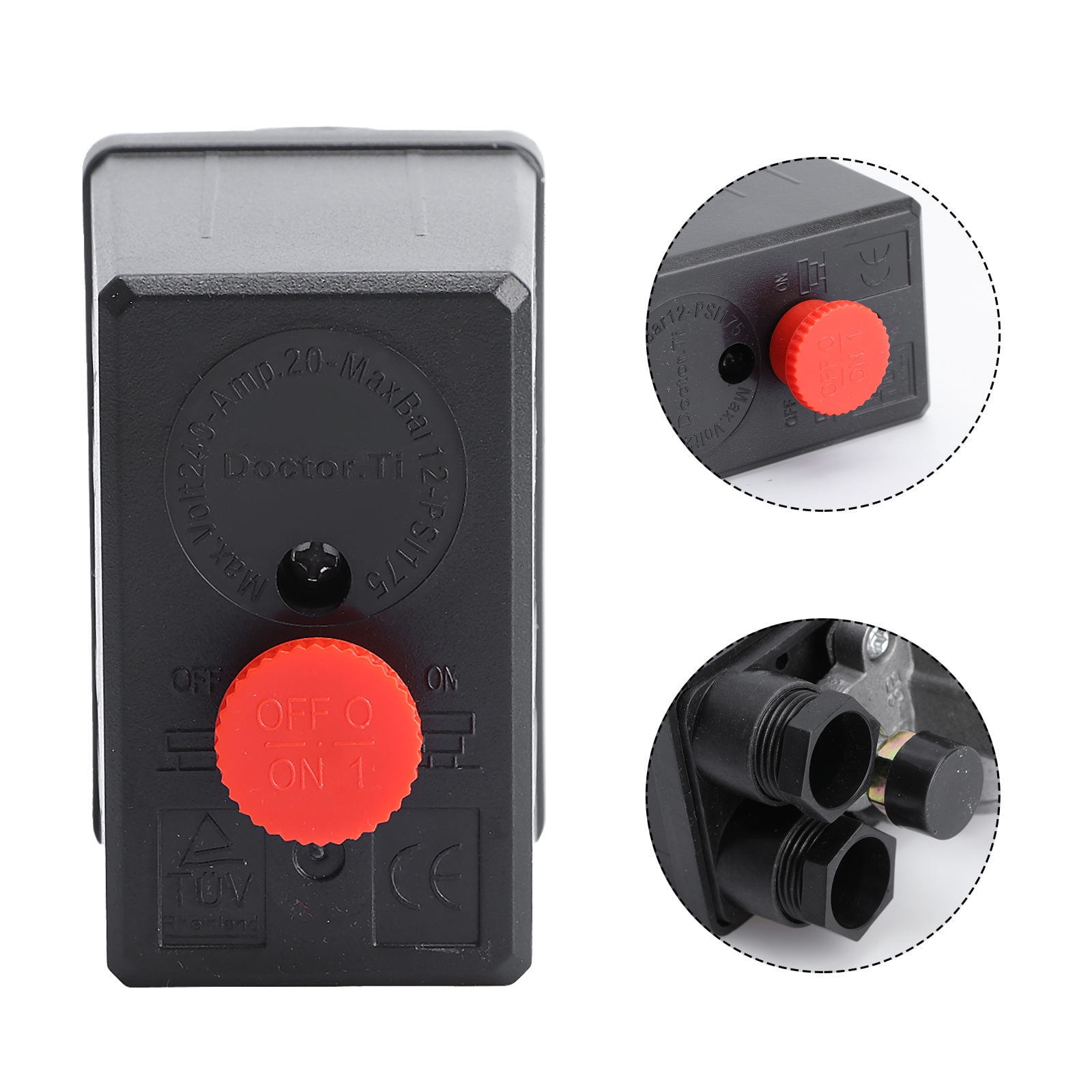 LIFKOME 1Pack Mini Air Compressor Pressure Control Valve 12.7 x 8.2 x 5 ...