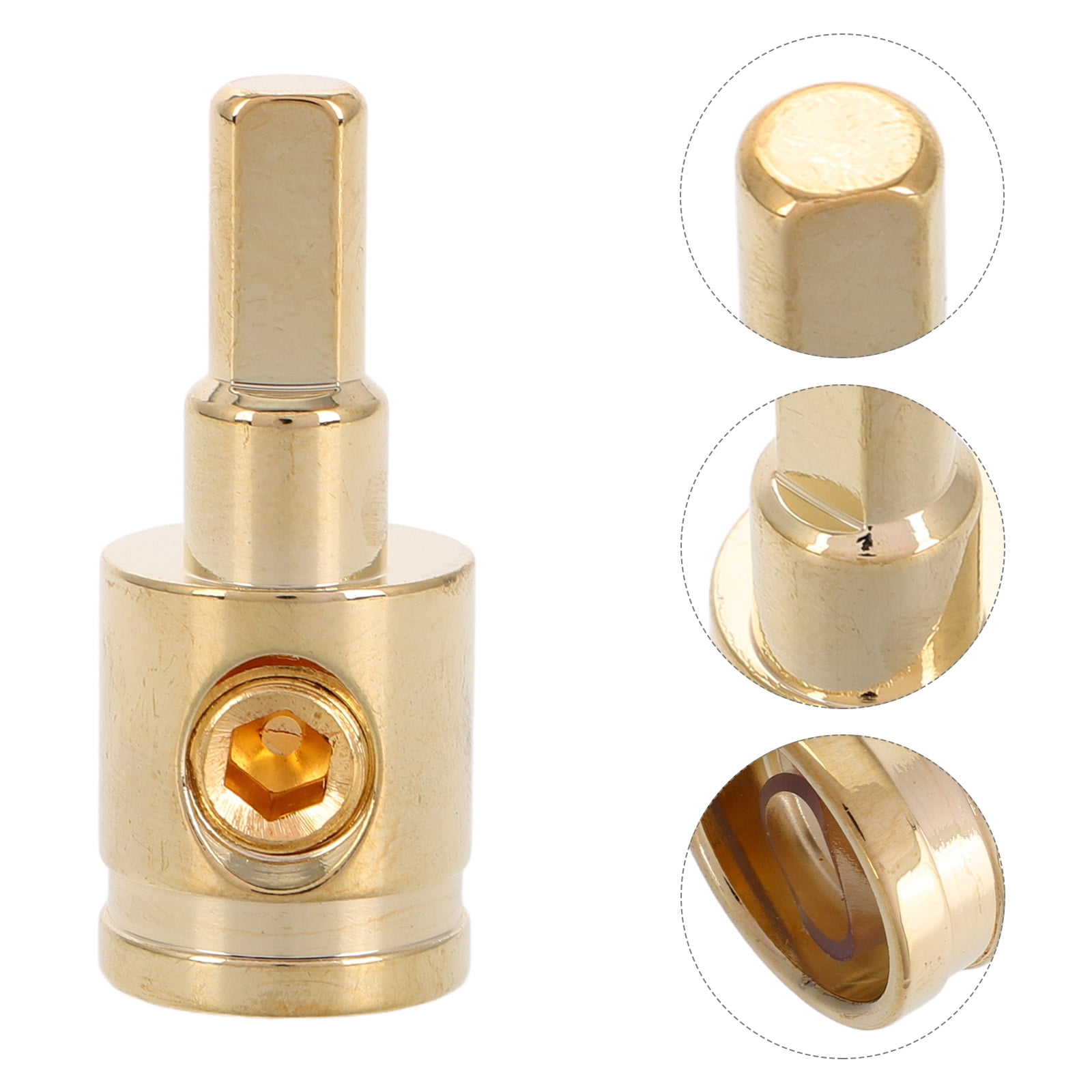 LIFKOME 1Pcs 1.8x0.7x0.7in Golden Rectangular Audio Terminal Connector ...
