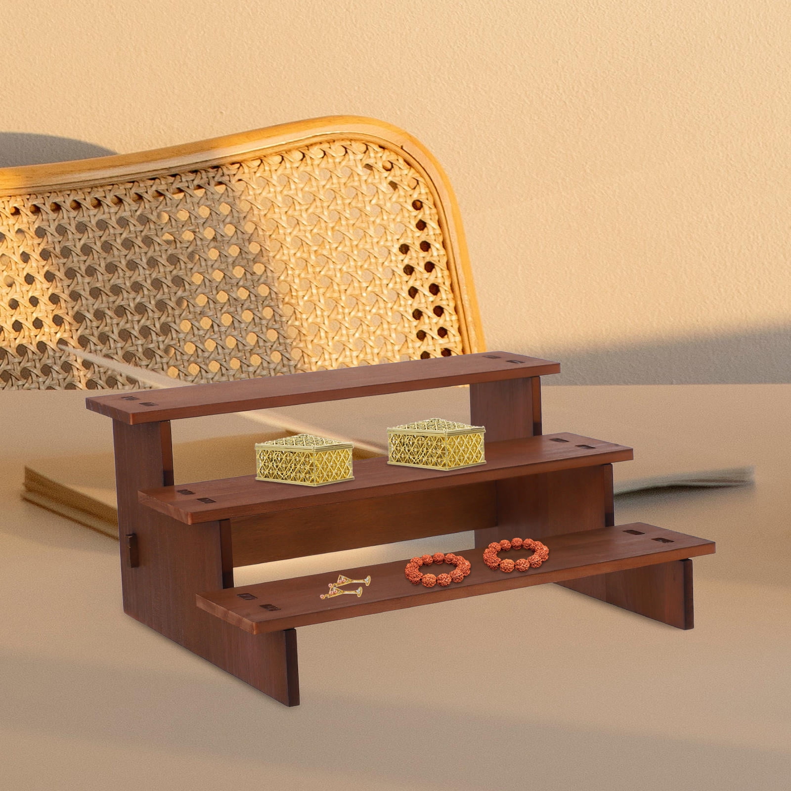 LIFKOME 1Pcs Brown Wood Display Rack For Jewelry Organizing And ...