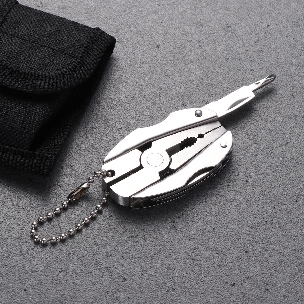 LIFKOME 1Pcs Folding Stainless Steel Mini Multifunction Pliers for ...