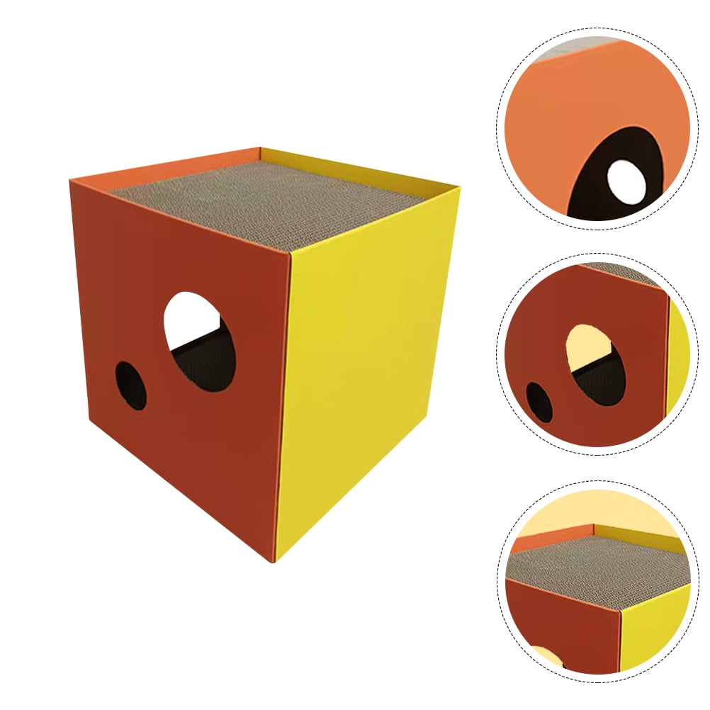 LIFKOME 1Pcs Sisal Cat Scratching Pad Cube Shaped for Indoor Use by ...