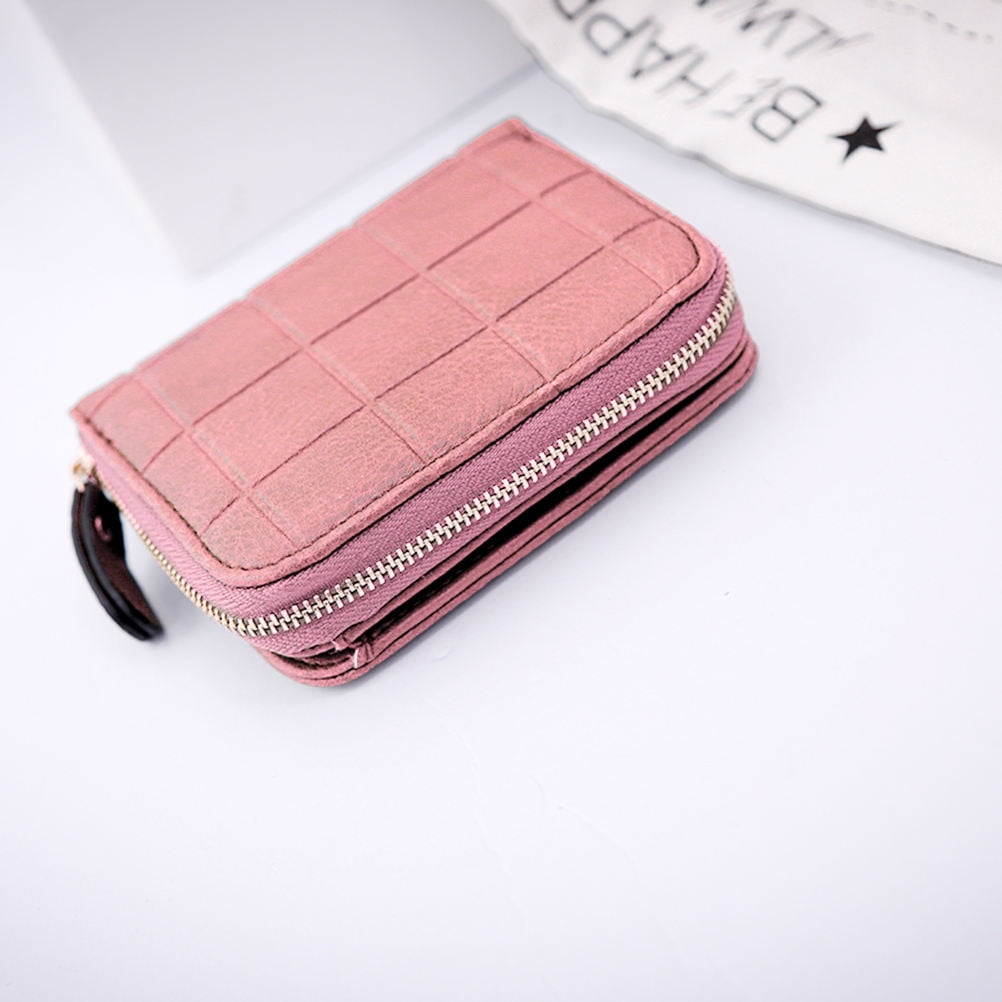 LIFKOME 1Pcs Small Coin Purses Pink Mini Design Pu Leather Zipper ...