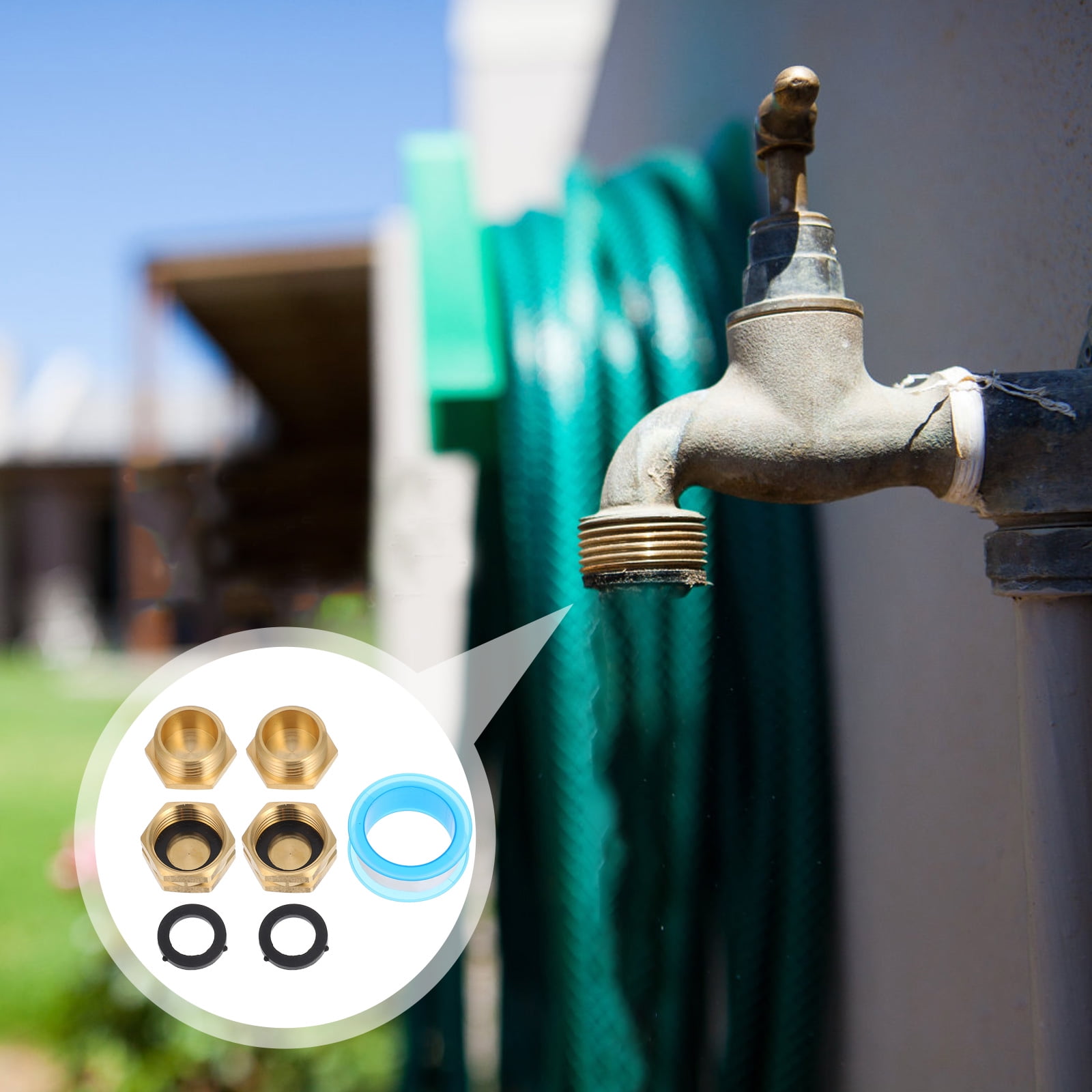 LIFKOME 1Set Garden Hose End Caps 3/4 Brass Garden Hose Cap Male Brass ...