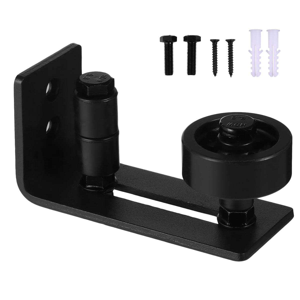 LIFKOME 1Set Steel Black Coated Finish Barn Door Guide Wall Mount ...