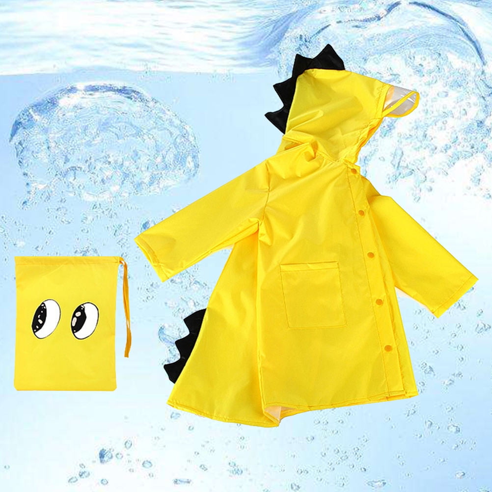 LIFKOME 1Set Yellow PU Raincoat with Humanized Design for Children ...