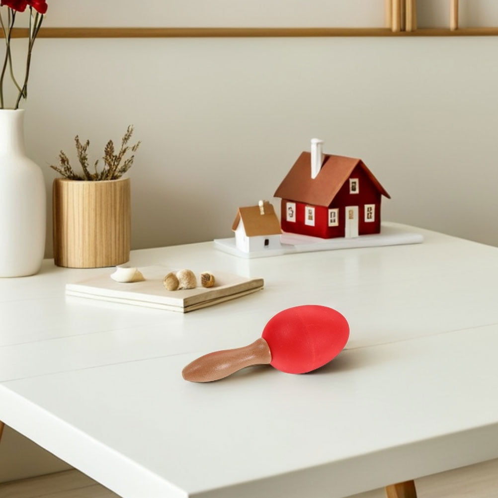 LIFKOME 2 Pairs Wooden Maracas Rattles Egg Shaker Kids Musical Party ...