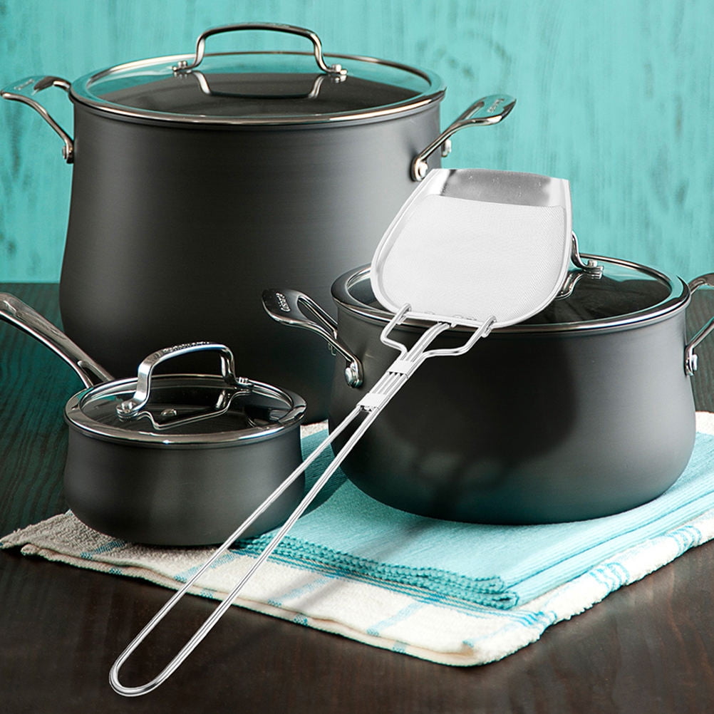 LIFKOME 2 Pcs Fine Mesh Skimmer Strainer With Long Handle Stainless ...