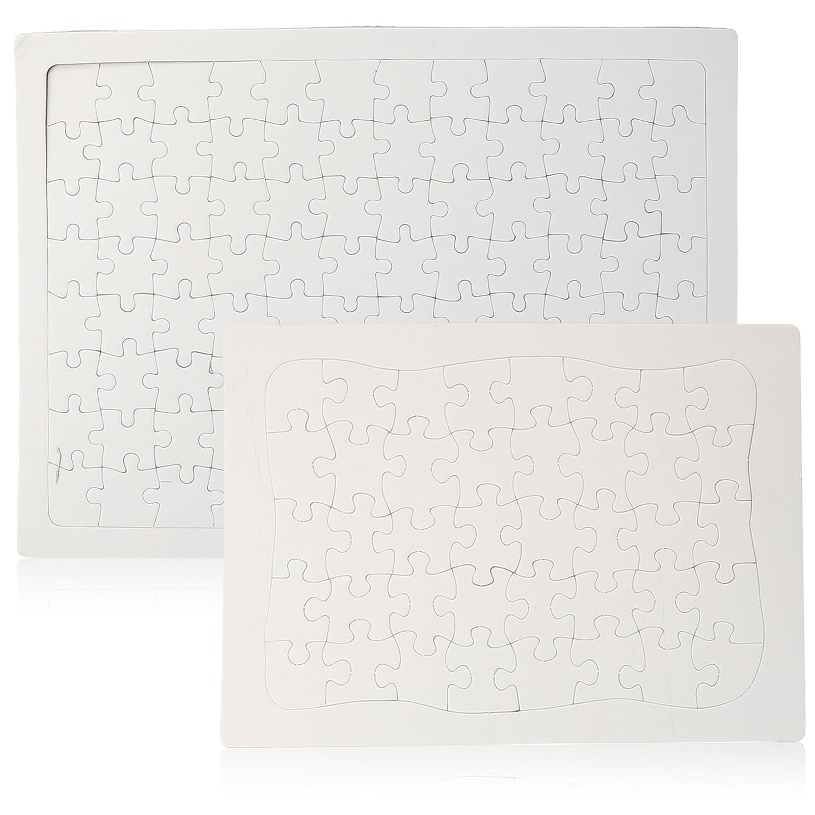 LIFKOME 2 Sets Blank Puzzle Piece Set Sublimation Blank Puzzles White ...